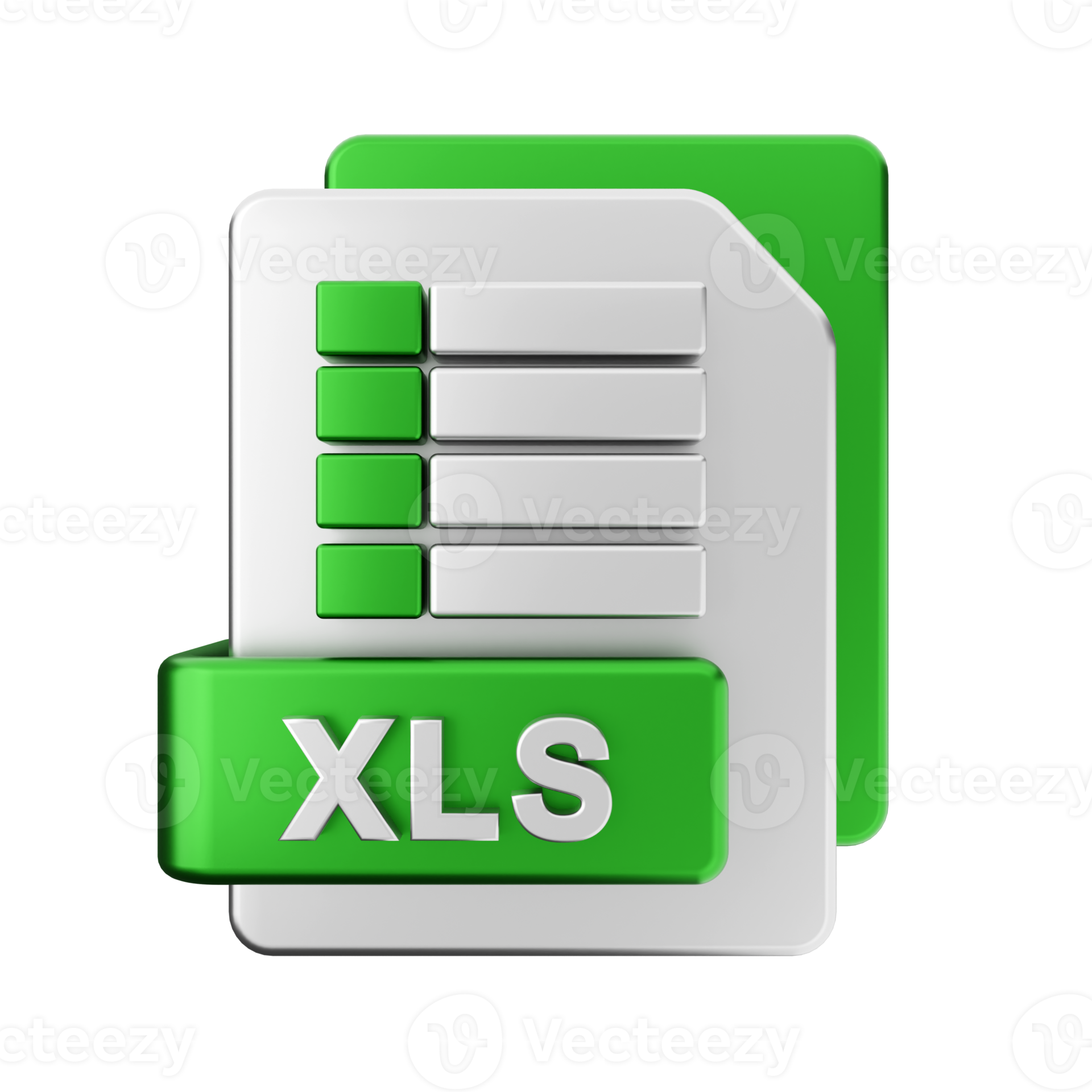 3d xls file icon illustration 22362574 PNG