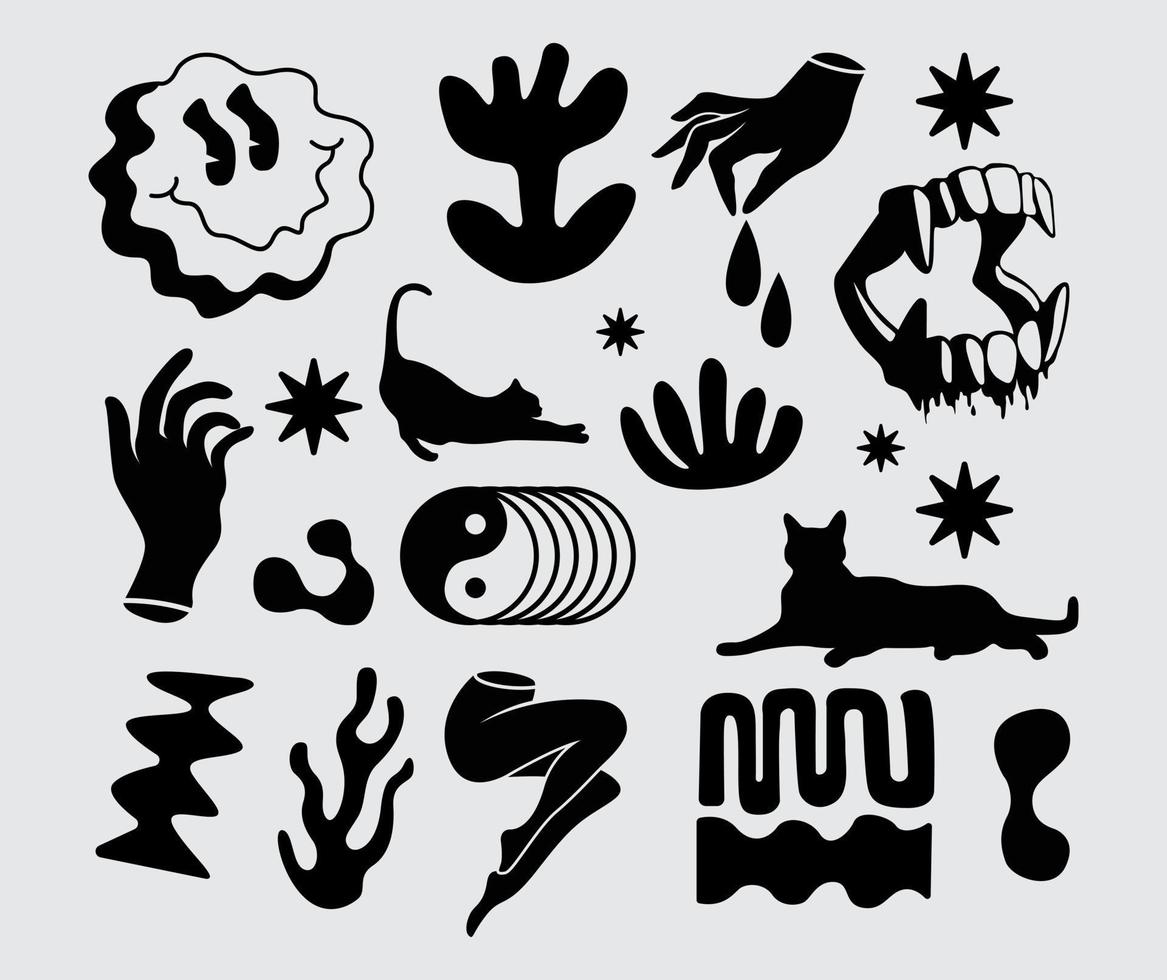 Aesthetic Element Mystic Boho Vector Illustration Clip Art Scandinavian Poster Sticker Ornament