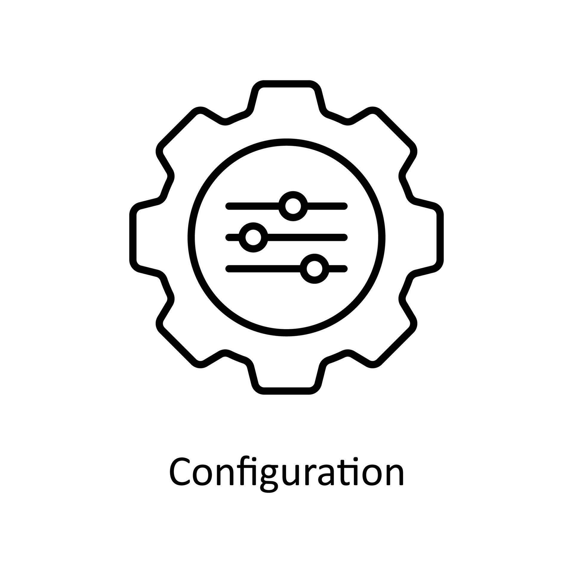 Configuration Vector outline Icons. Simple stock illustration stock 22377675 Vector Art at Vecteezy