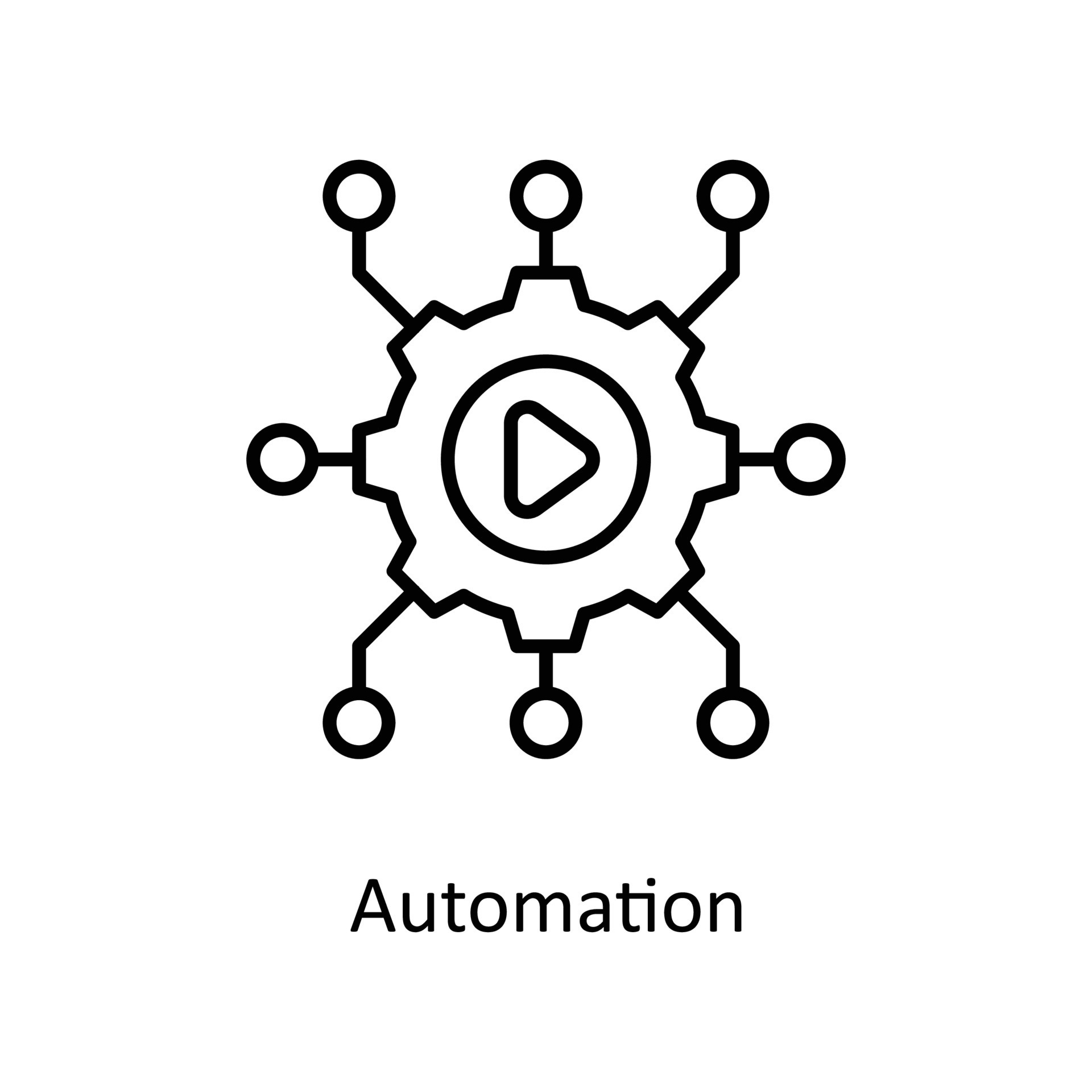 Automation Vector Outline Icons Simple Stock Illustration Stock 22377680 Vector Art At Vecteezy