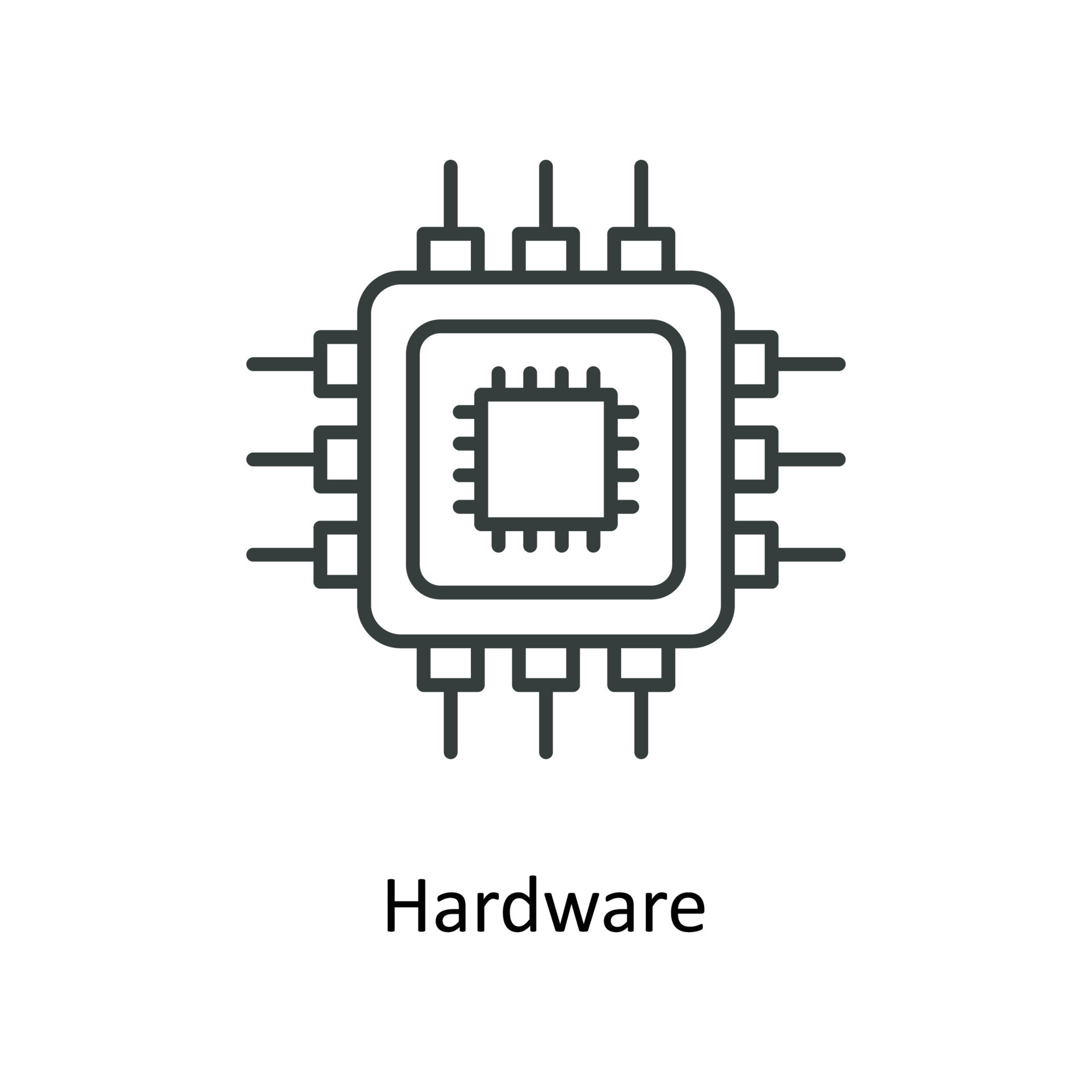 Hardware Vector Outline Icons Simple Stock Illustration Stock 22377699 Vector Art At Vecteezy