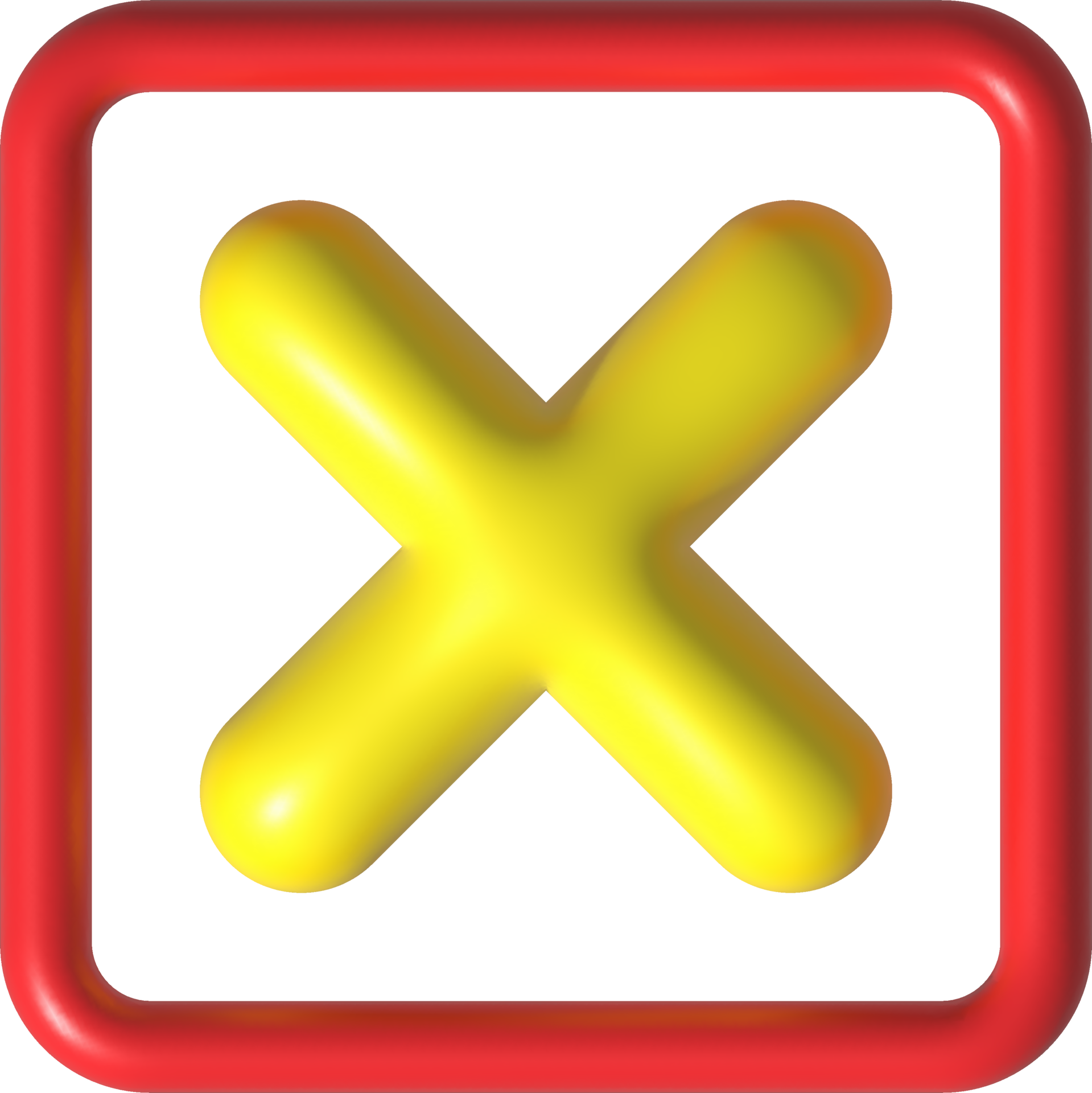 Cross Check Mark Icon Button And No Or Wrong Symbol On Reject Cancel Sign Button Rendering 3d