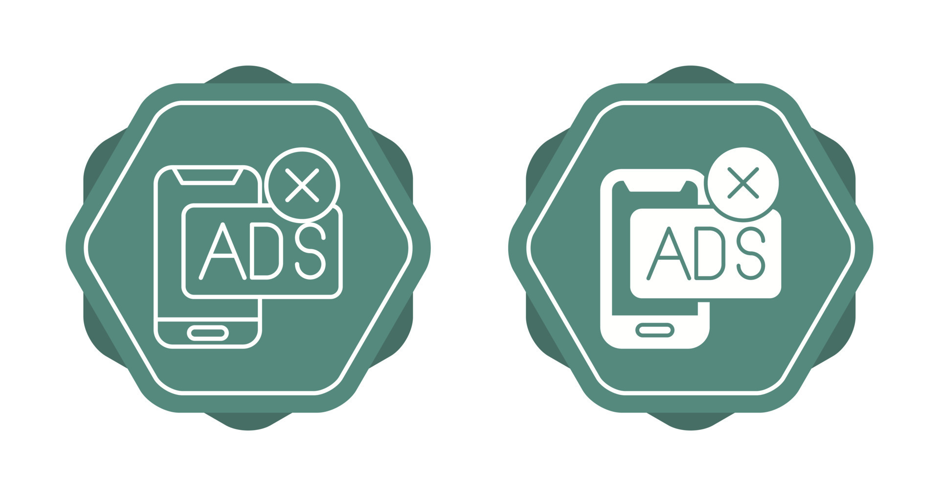 Ad Block Vector Icon 22377812 Vector Art At Vecteezy