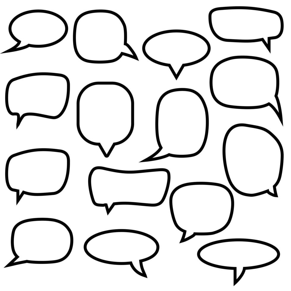 Speech bubbles icon vector set. massage icon vector set. chat symbol or ...