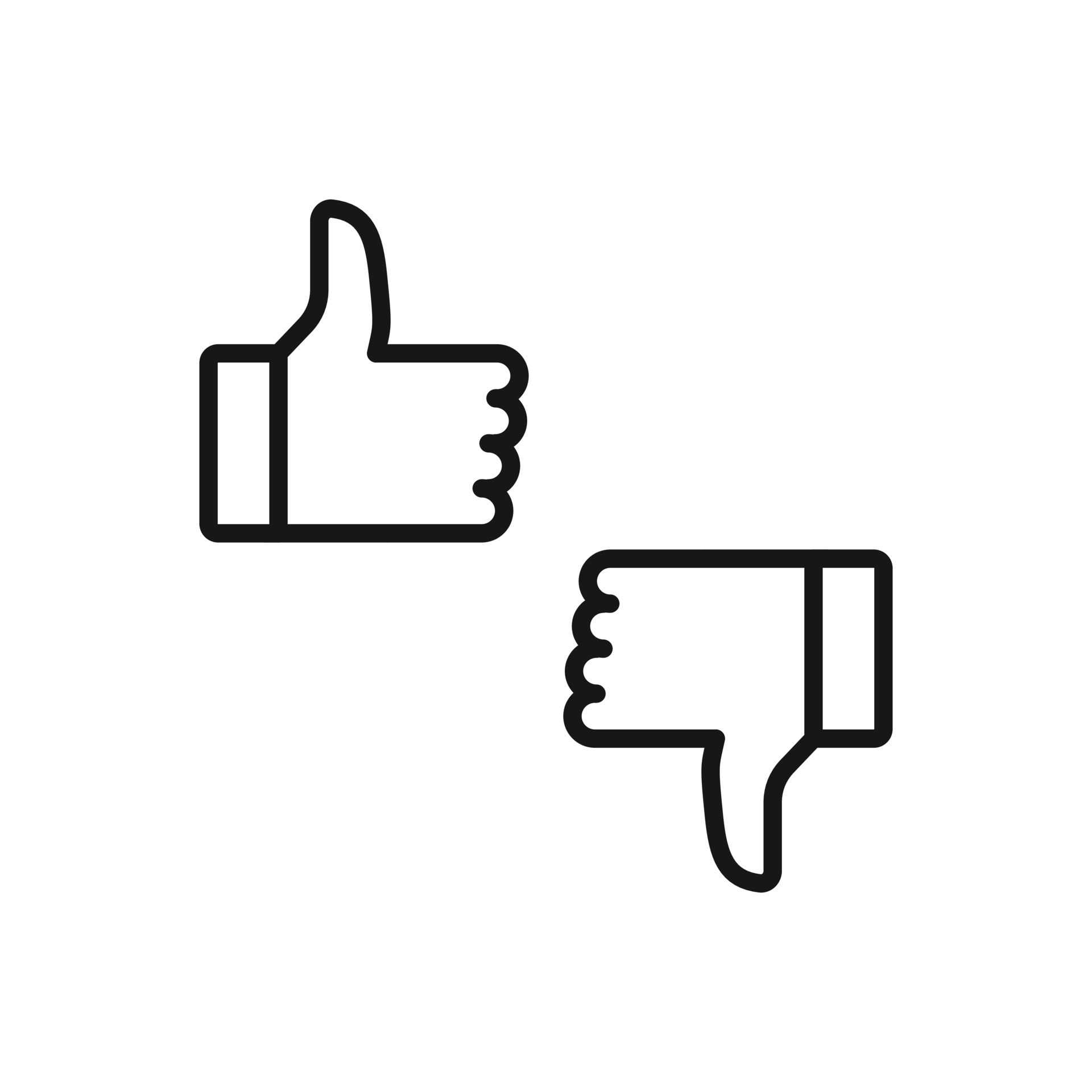 Thumbs Up Down Vector