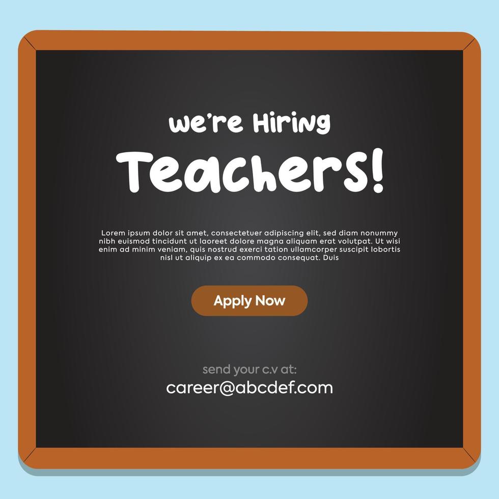 We are hiring teachers social media post with black board 2023. We are ... We are hiring teachers social media post with black board 2023. We are ...