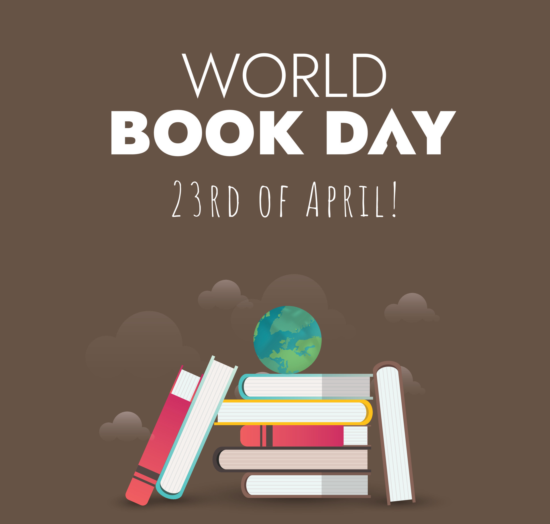 World books day. Happy world book day 2023 celebration cover with pile ... World books day. Happy world book day 2023 celebration cover with pile ...