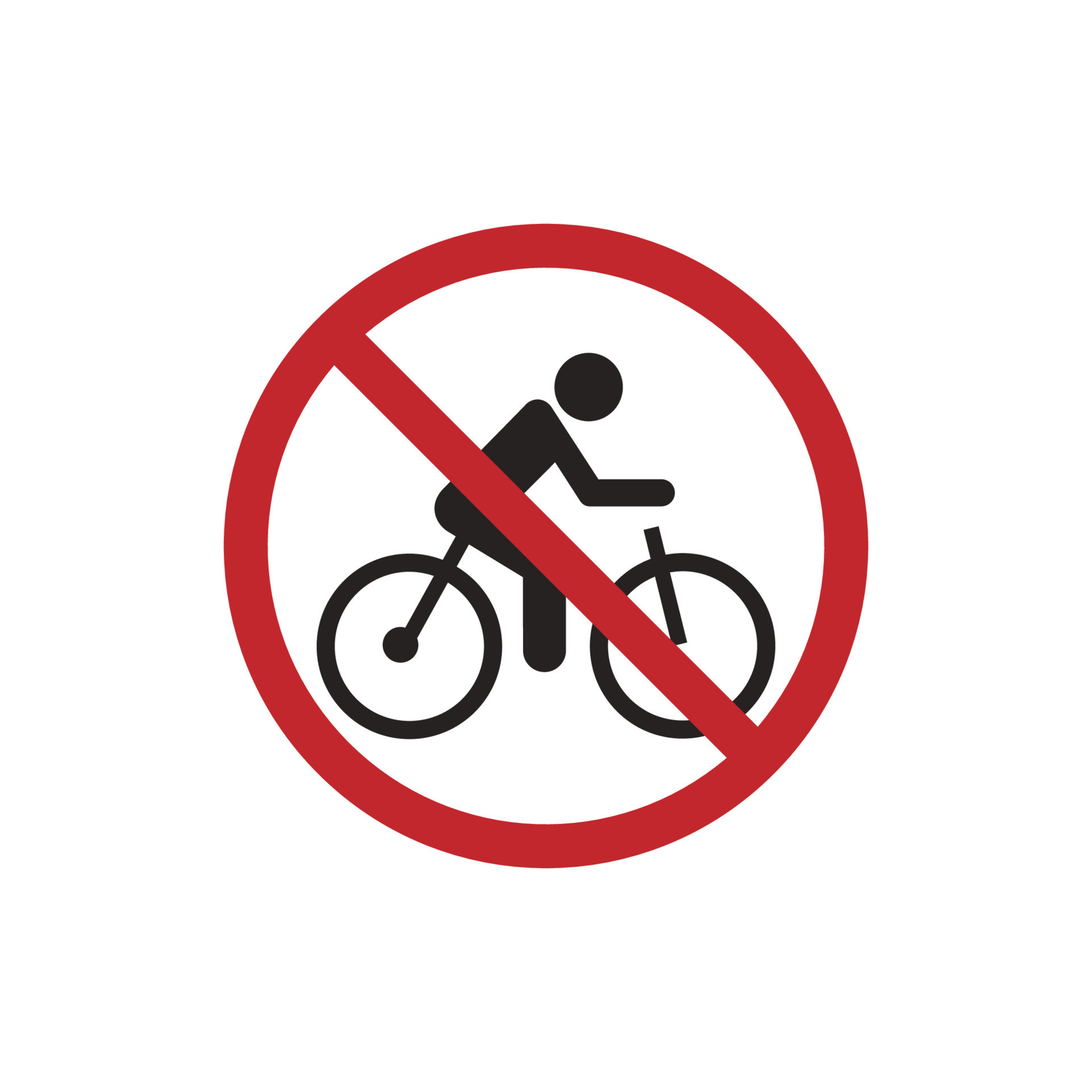 warning sign label bicycle, no bicycle, parking area bicycle, vector graphic 22387373 Vector Art ...