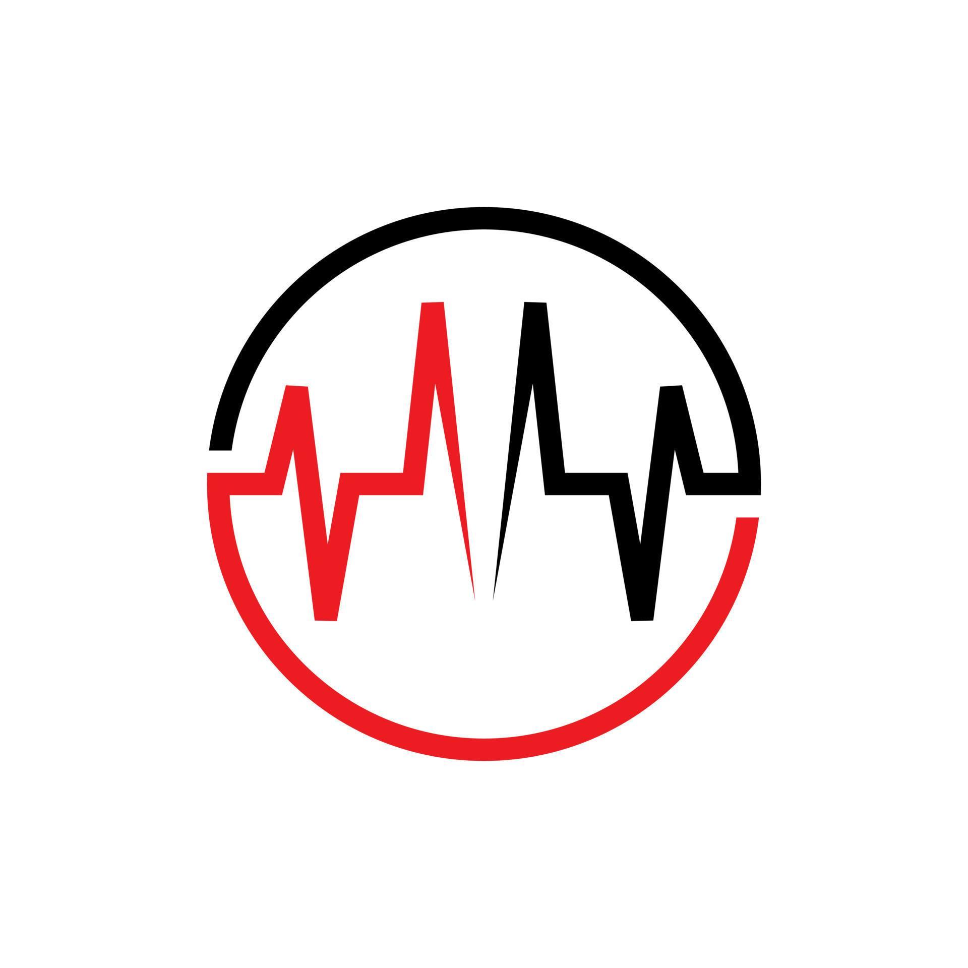 Heartbeat circle medical care creative logo 22394688 Vector Art at Vecteezy