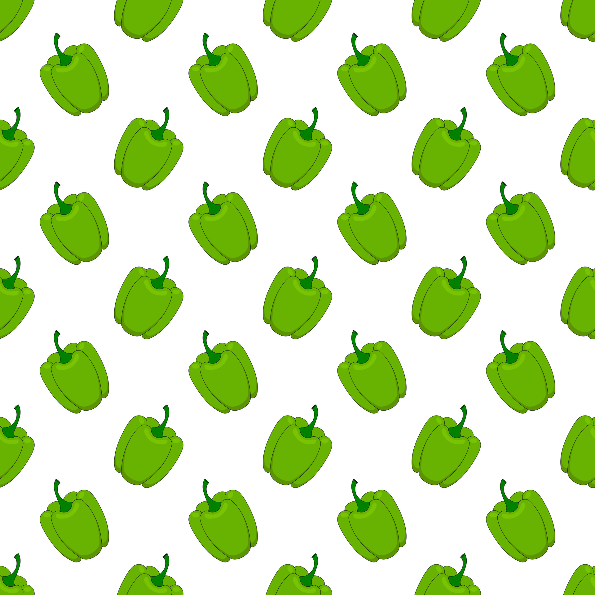 Seamless pattern green peppers on a white background 22395465 Vector ... Seamless pattern green peppers on a white background 22395465 Vector ...