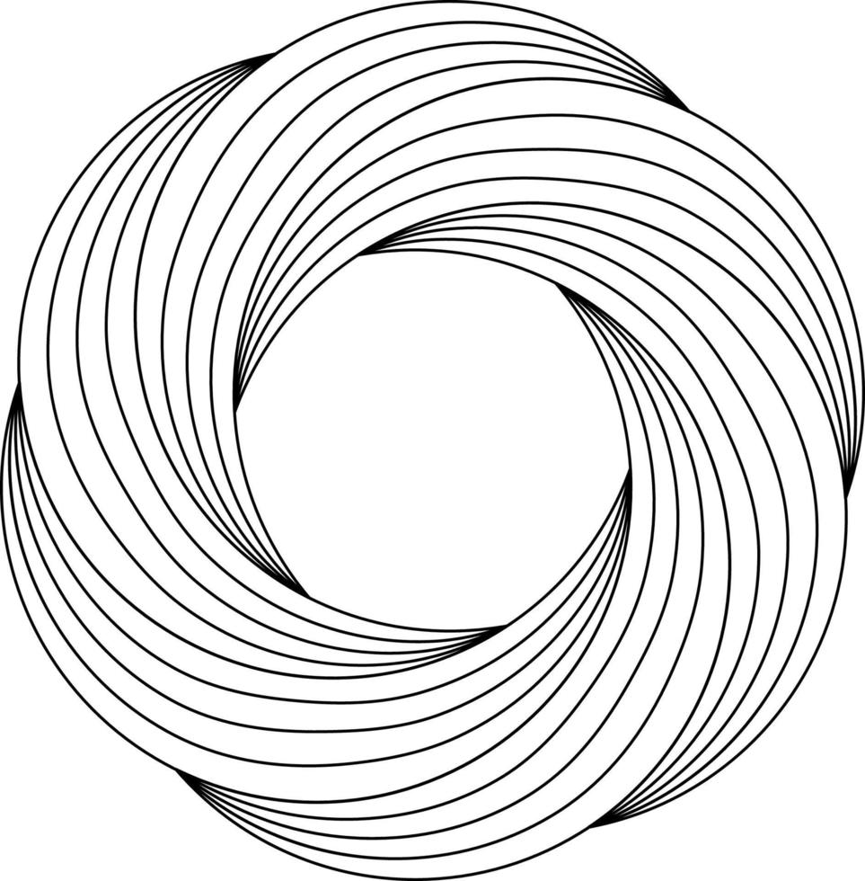Circular Swirl Flower Pattern Swirling Finer Lines Ring Template