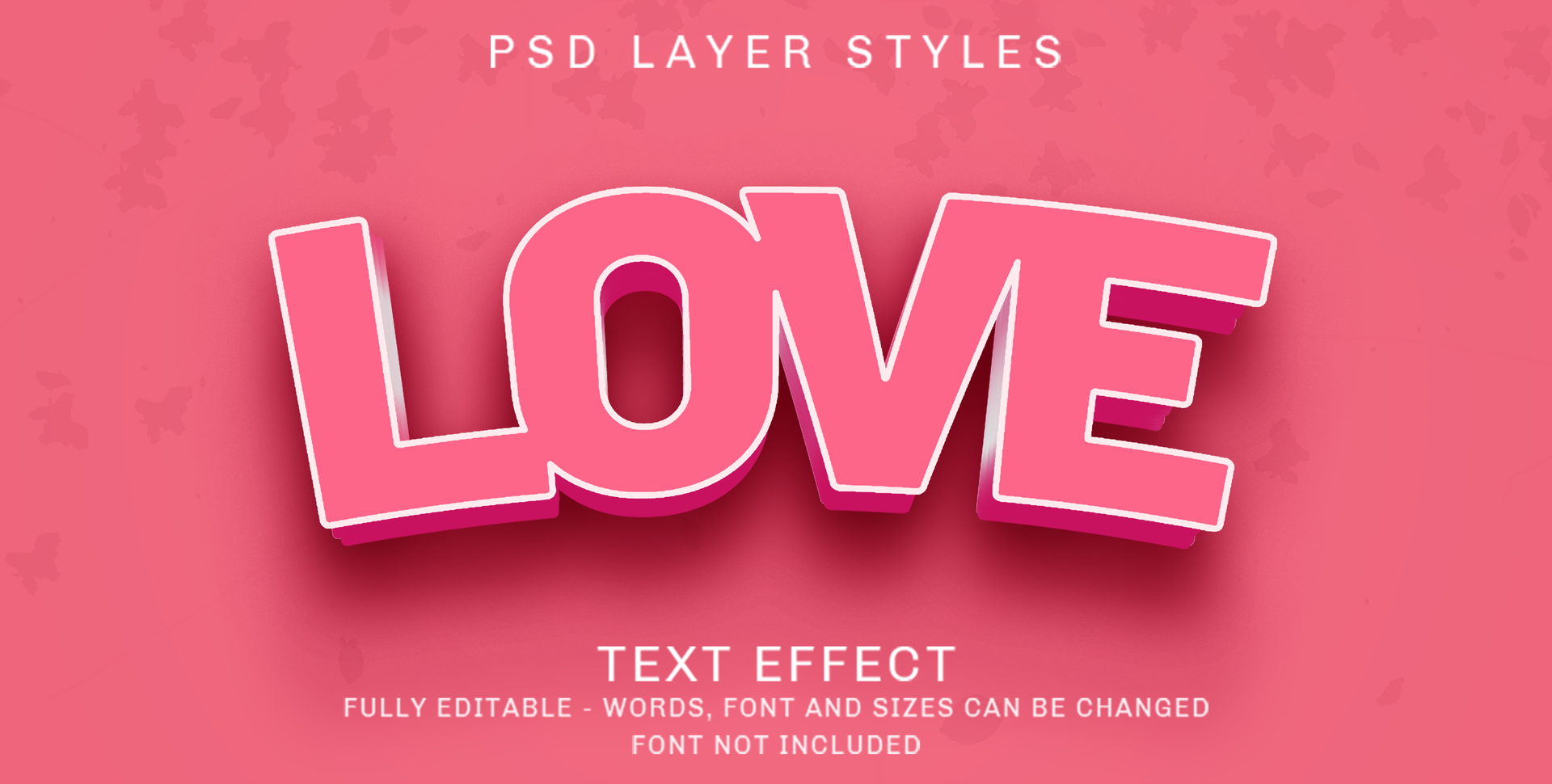 3d Solid Pink Love Editable Text Style Effect 22397575 Psd