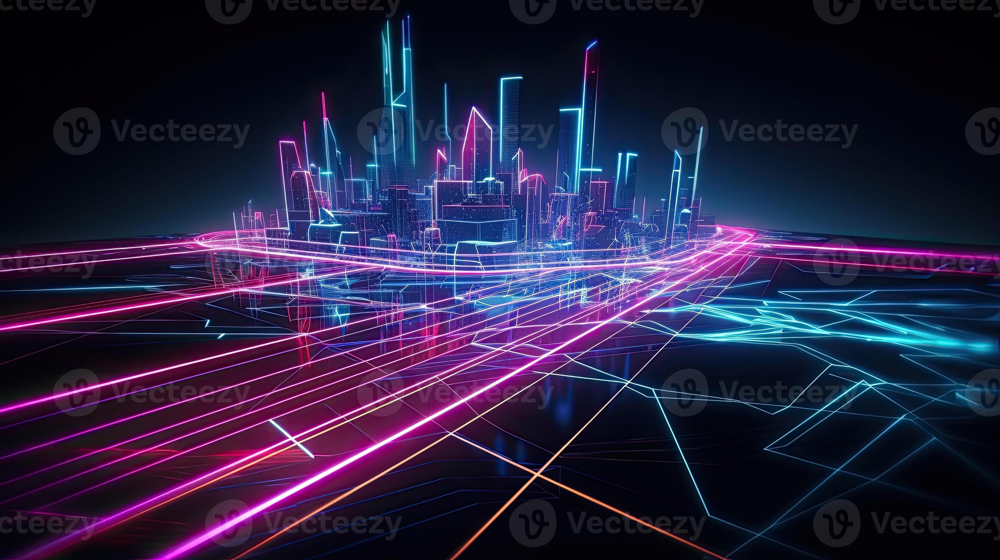 Digital futuristic ultraviolet wallpaper, abstract neon background ... Digital futuristic ultraviolet wallpaper, abstract neon background ...