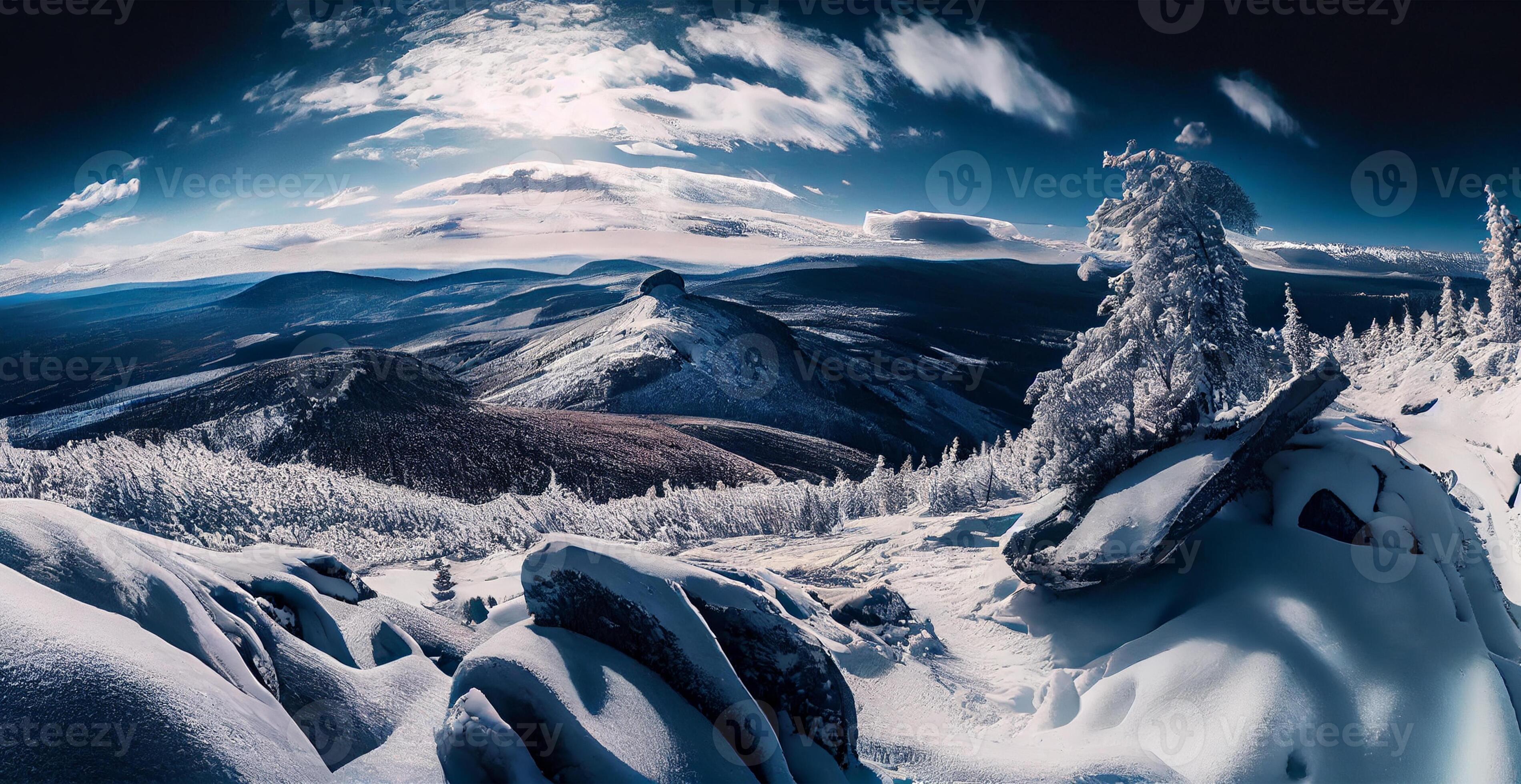 Winter panorama snowy mountains, snow-capped peaks - image 22400744 ... Winter panorama snowy mountains, snow-capped peaks - image 22400744 ...