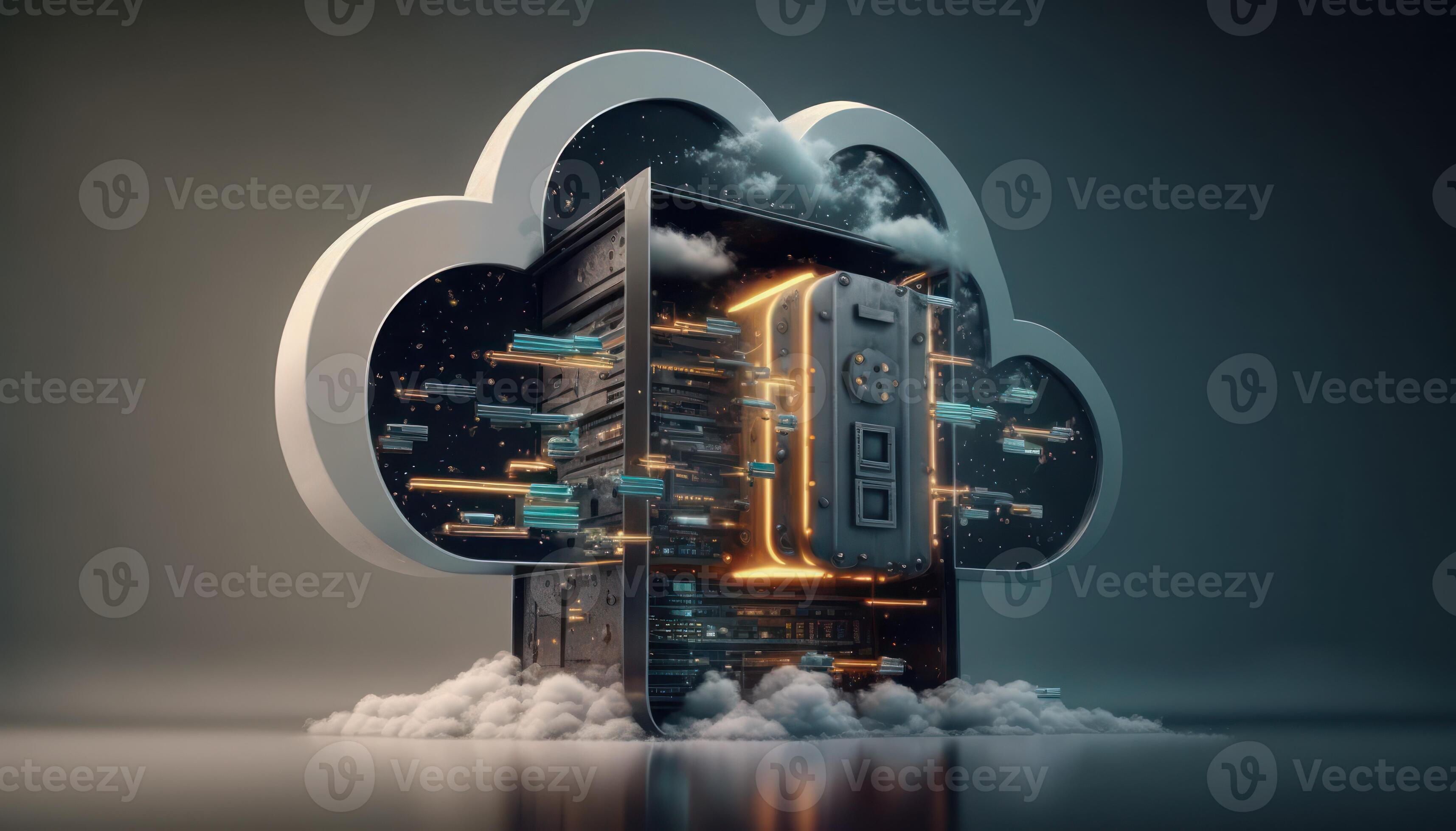 Cloud computing technology concept background, digital. 22405343 Stock ...