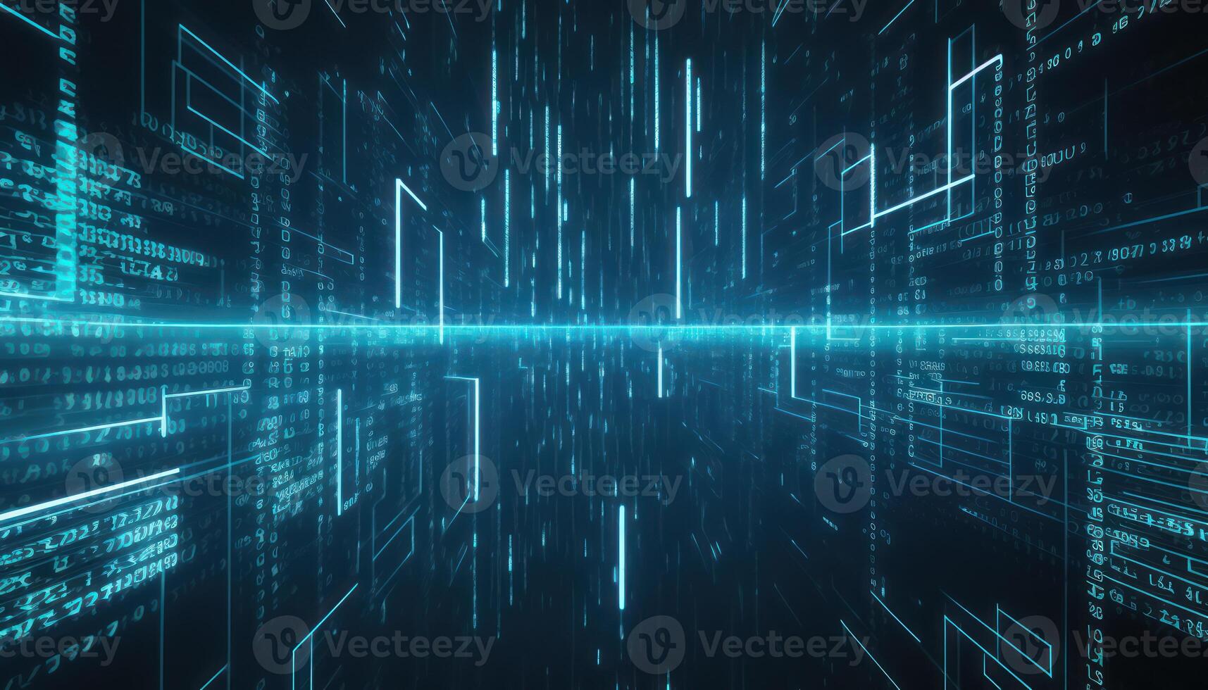 Digital Binary Code Matrix Background Of A Scientific Technology Data Binary Code Network