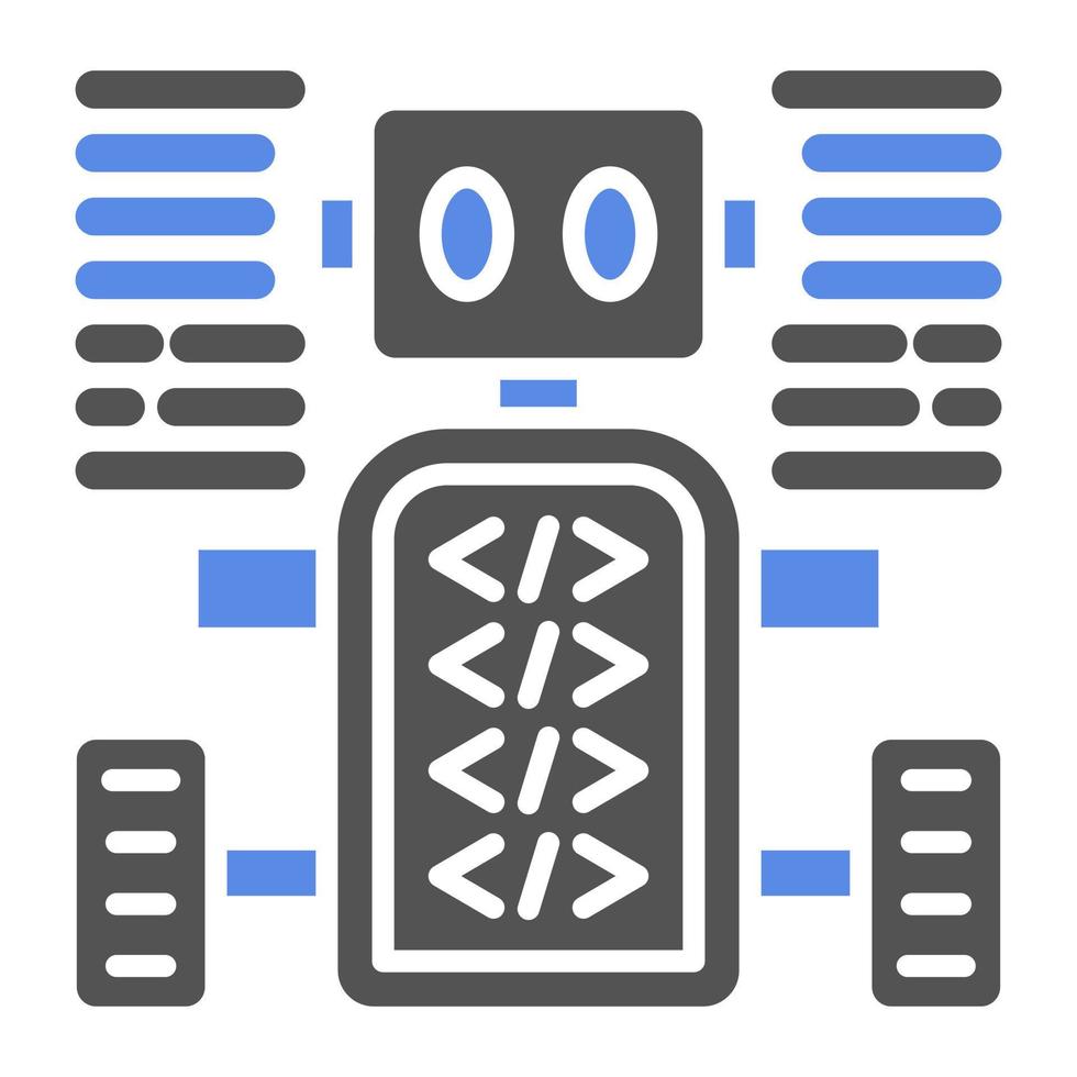 Programmed Robot Vector Icon Style 22406569 Vector Art at Vecteezy