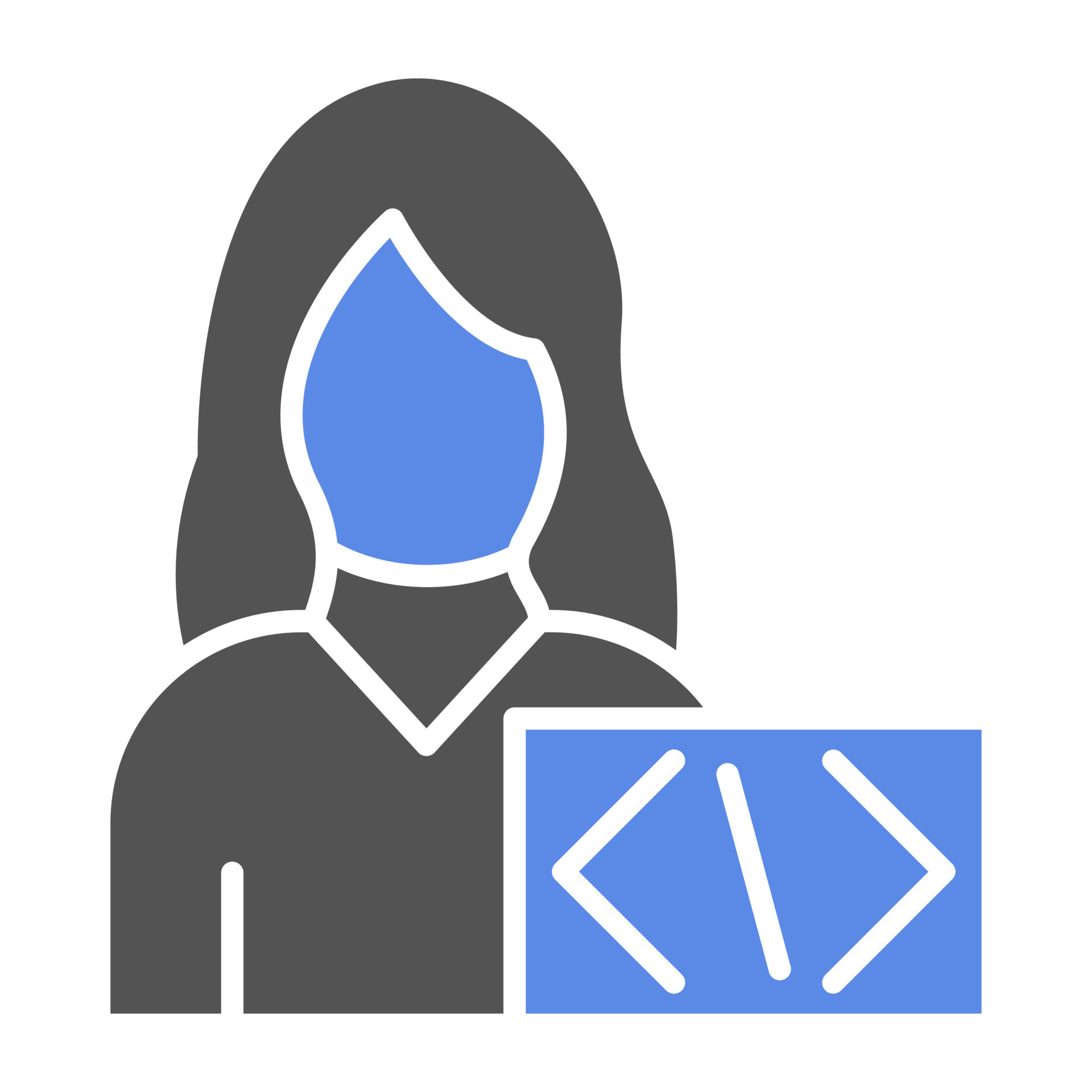 Coder Woman Vector Icon Style 22406967 Vector Art at Vecteezy