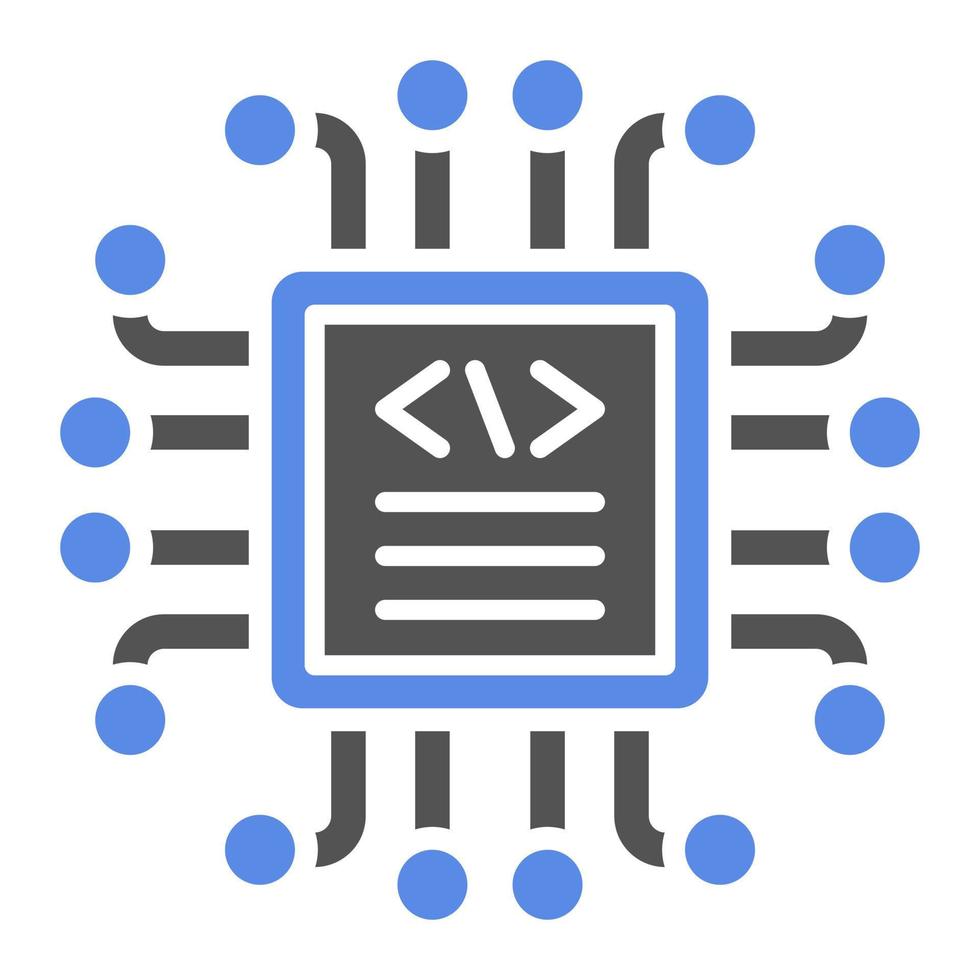 Code Processor Vector Icon Style 22407435 Vector Art At Vecteezy