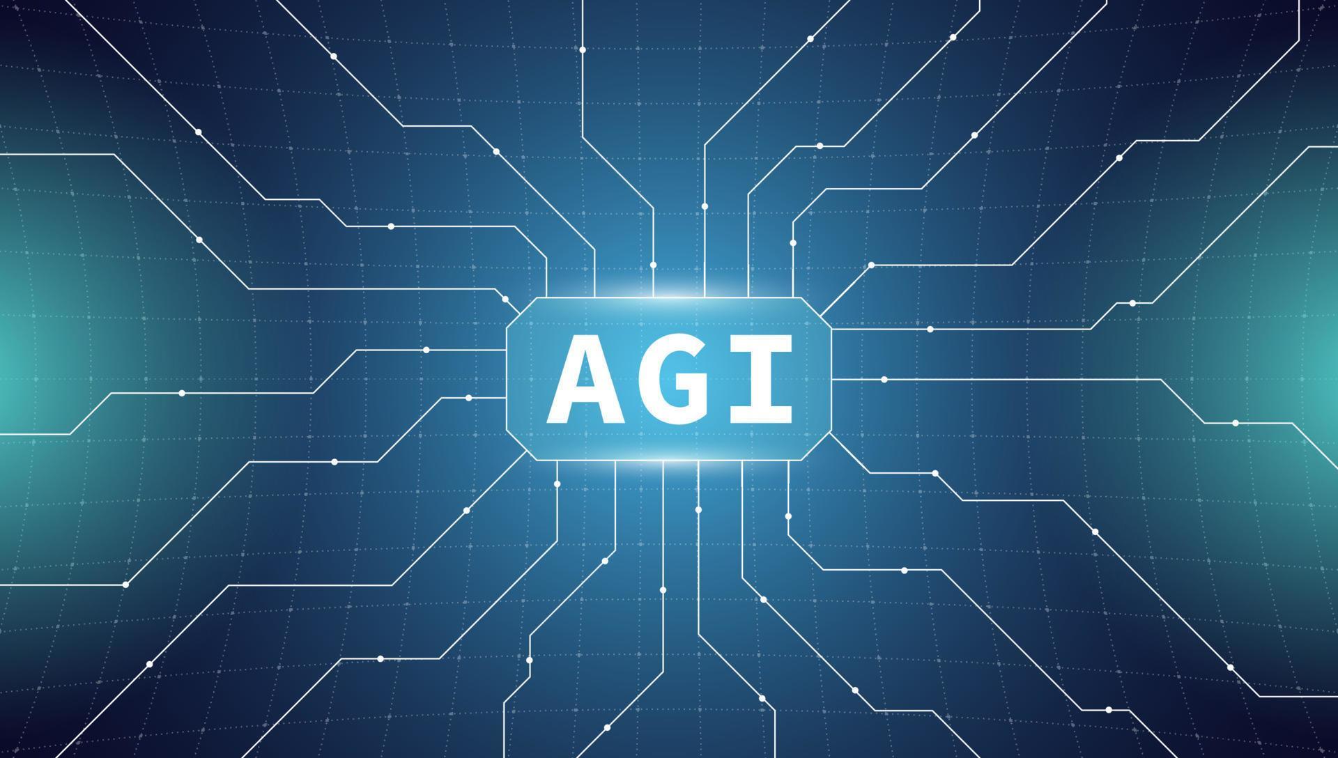 Vector banner showcasing AGI. AI chatbot leveraging OpenAI advanced Artificial General ...