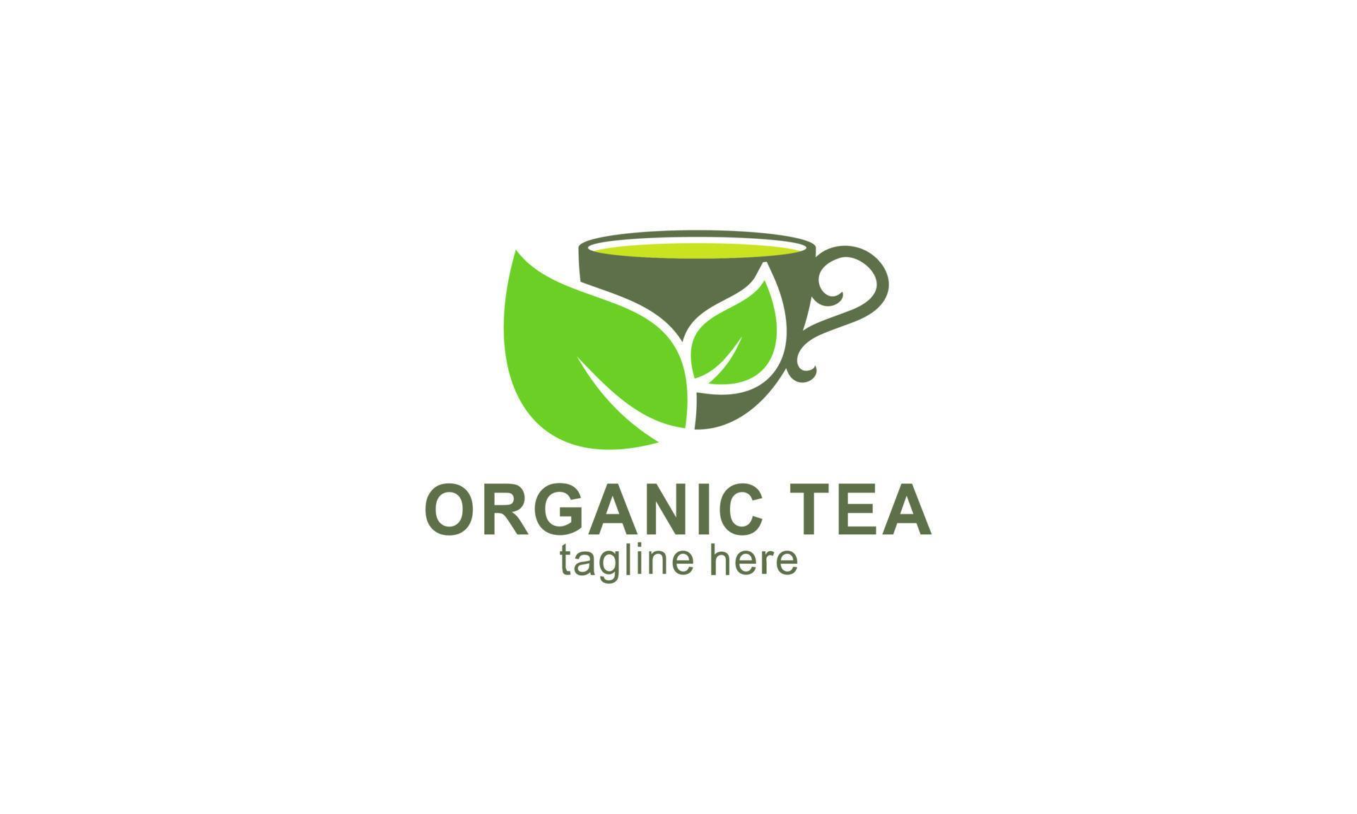 Organic green tea logo vector 22413591 Vector Art at Vecteezy