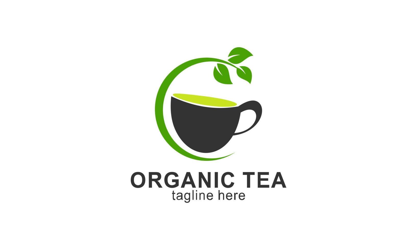Organic green tea logo vector 22413596 Vector Art at Vecteezy