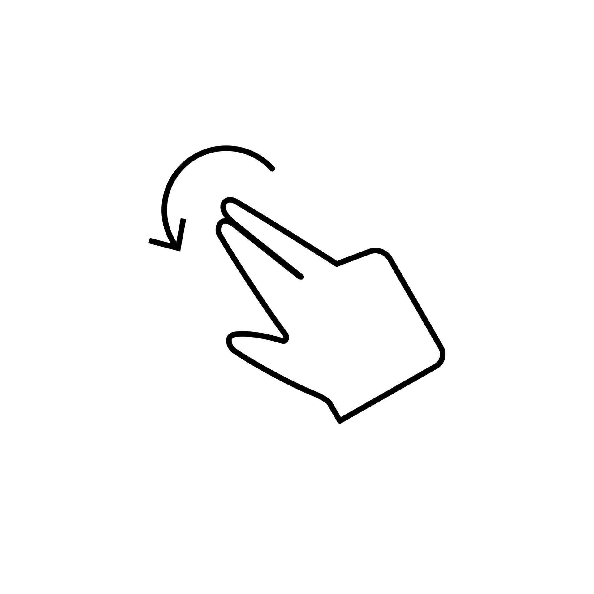 Rotate, gesture, finger vector icon 22416731 Vector Art at Vecteezy