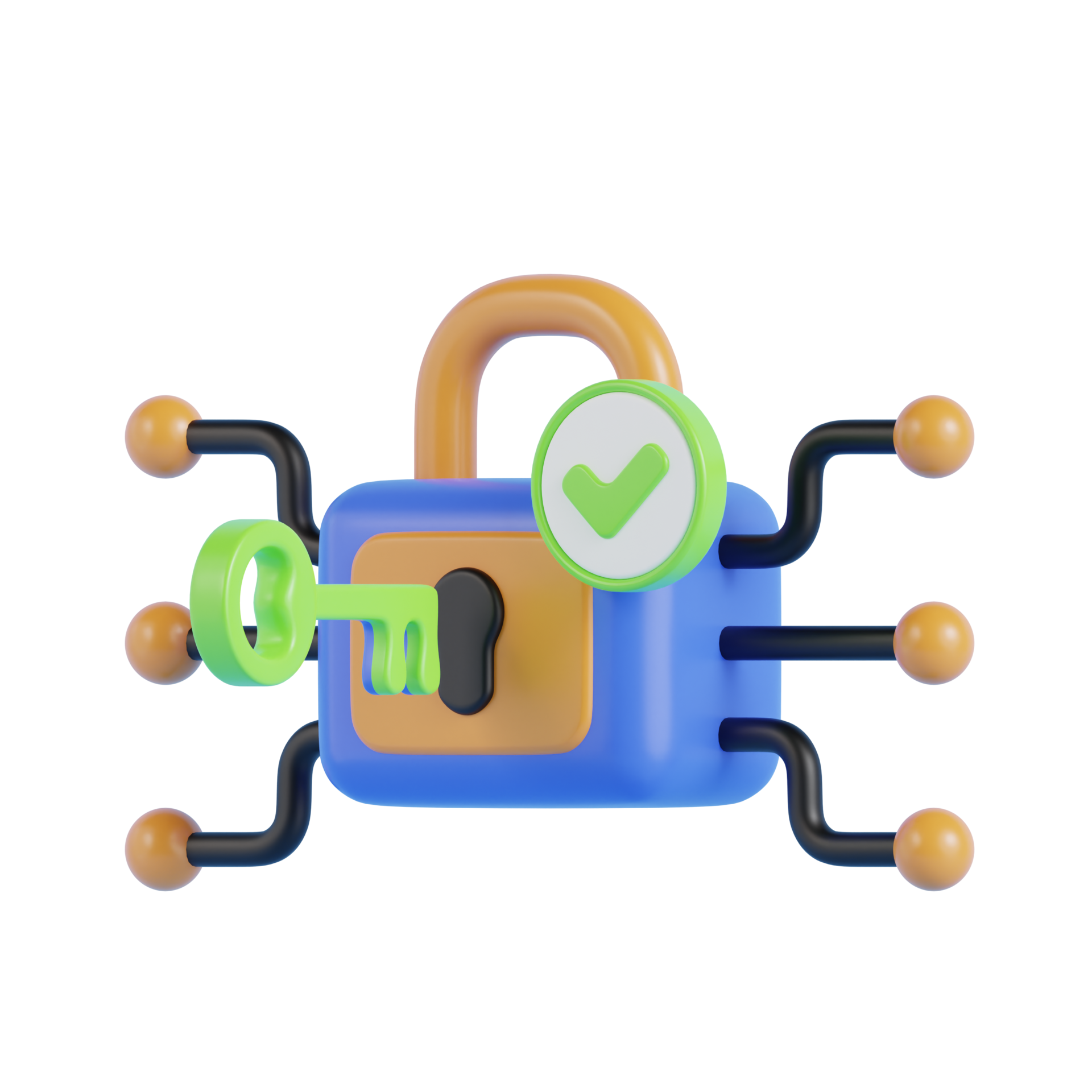 Cyber Security 3d Laptop And Cloud Data Under Protection