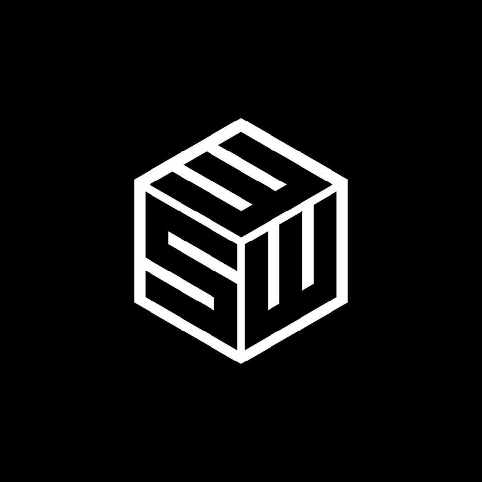 SWW letter logo design in illustration. Vector logo, calligraphy ...