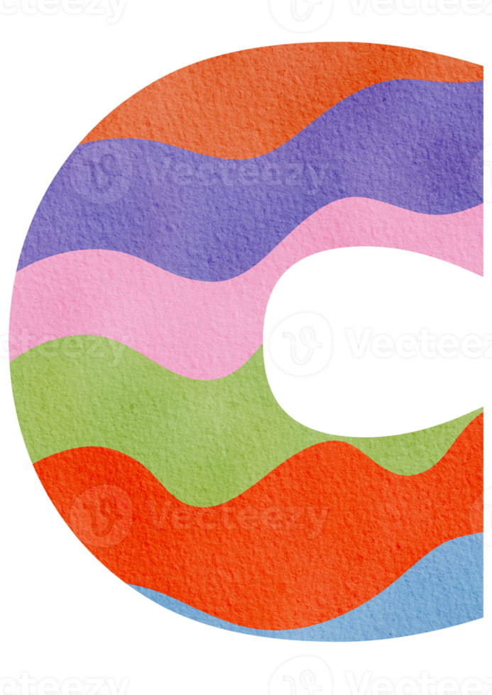 Rainbow Cartoon English Alphabet, Letter C For Kids And Education ...