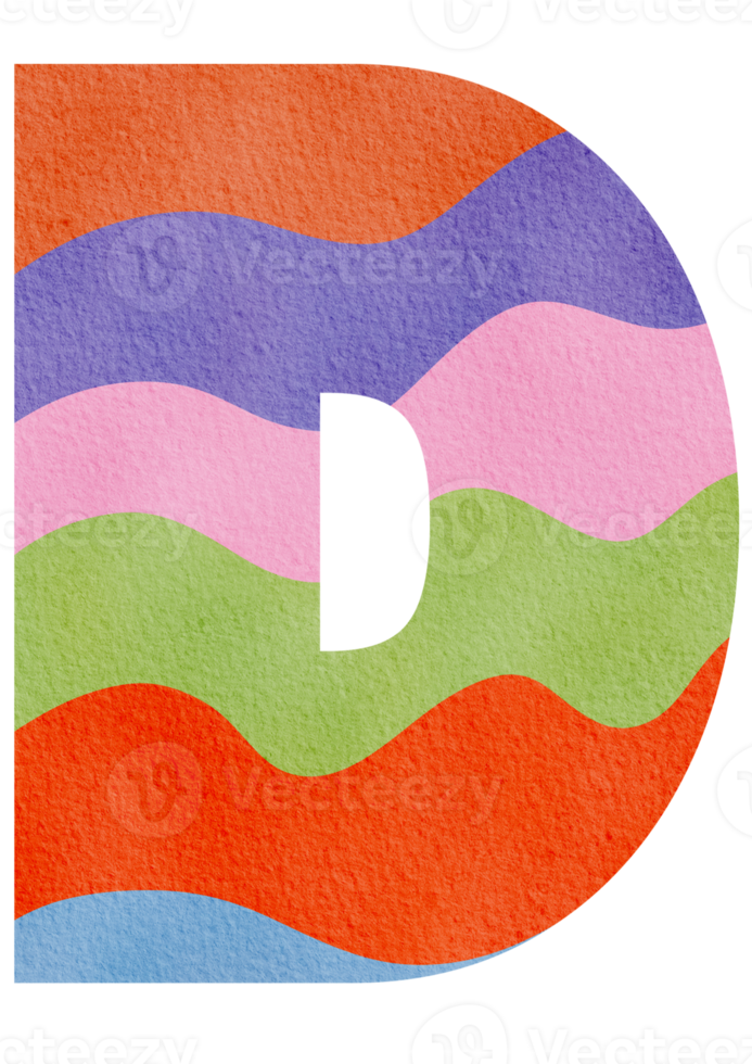 Rainbow Cartoon English Alphabet, Letter D For Kids And Education ...