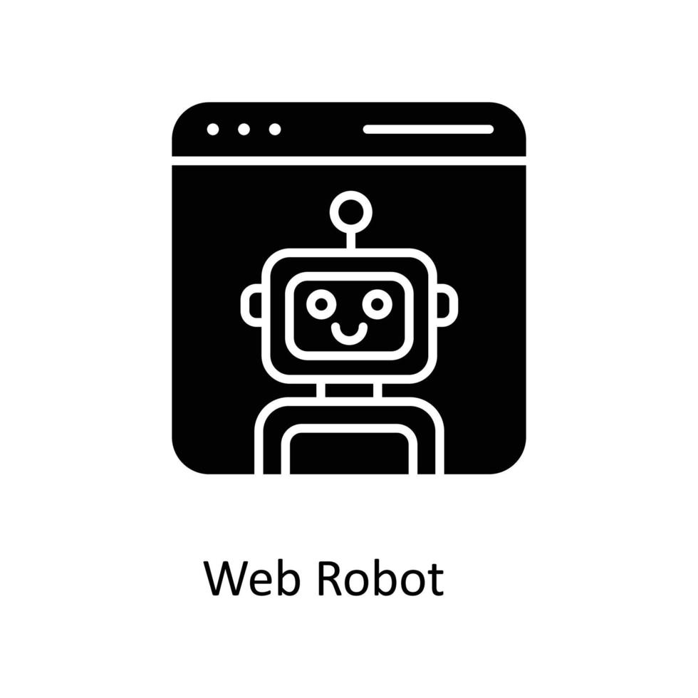 Web Robot Vector Solid Icons. Simple stock illustration stock 22422332 ...
