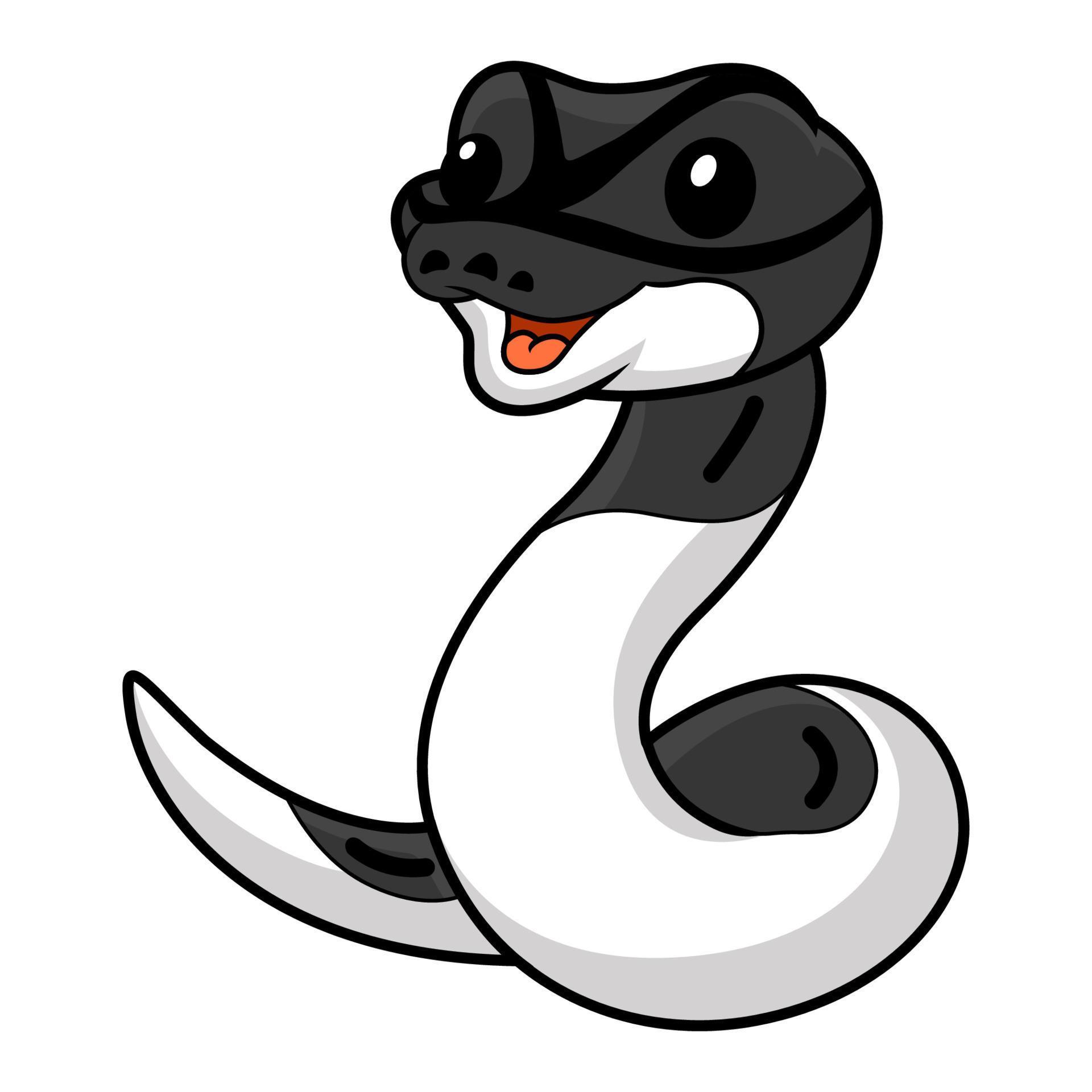 Cute panda pied ball python cartoon 22431713 Vector Art at Vecteezy