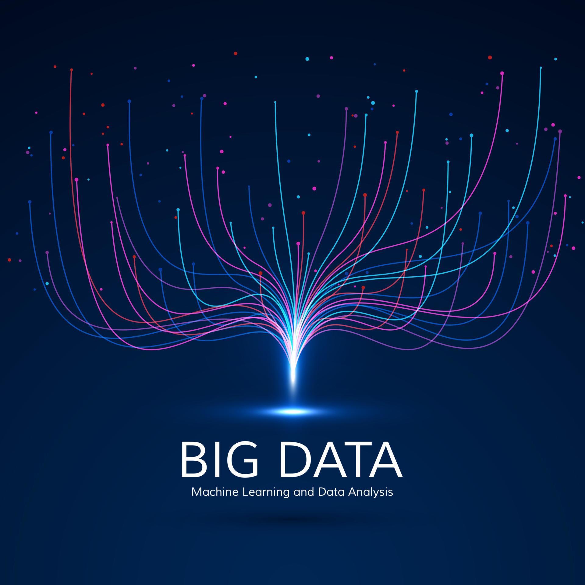 Abstract Big Data Visual Concept. Digital Technology Visualization ...