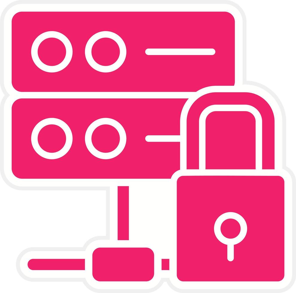 Database Lock Vector Icon Style 22436981 Vector Art at Vecteezy