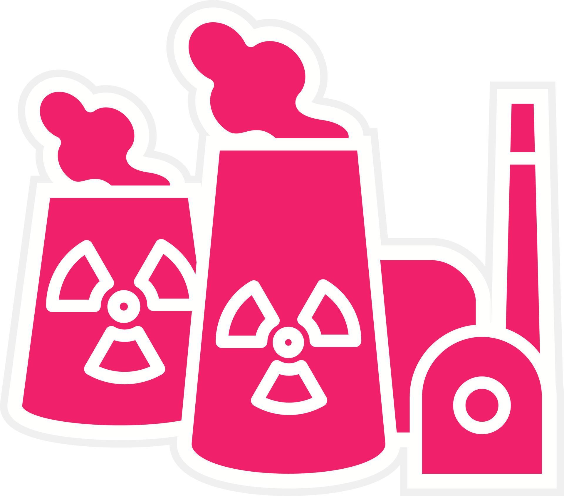 Nuclear Power Plant Vector Icon Style 22439135 Vector Art At Vecteezy