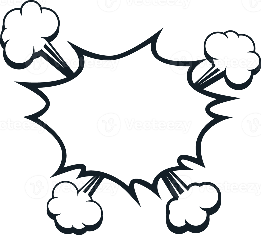 Comic Speech Bubbles Isolated Illustration 22443385 Png