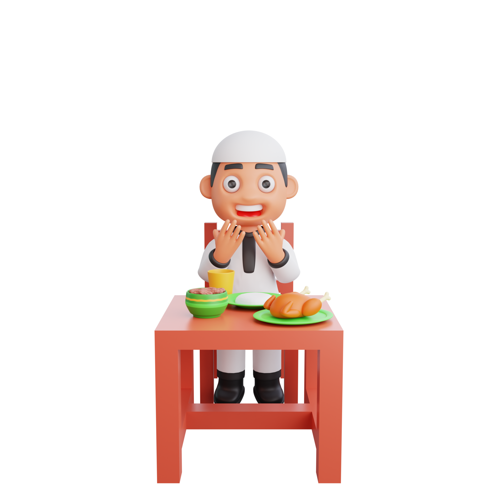 3d Character Design Of A Muslim Man 22444132 Png