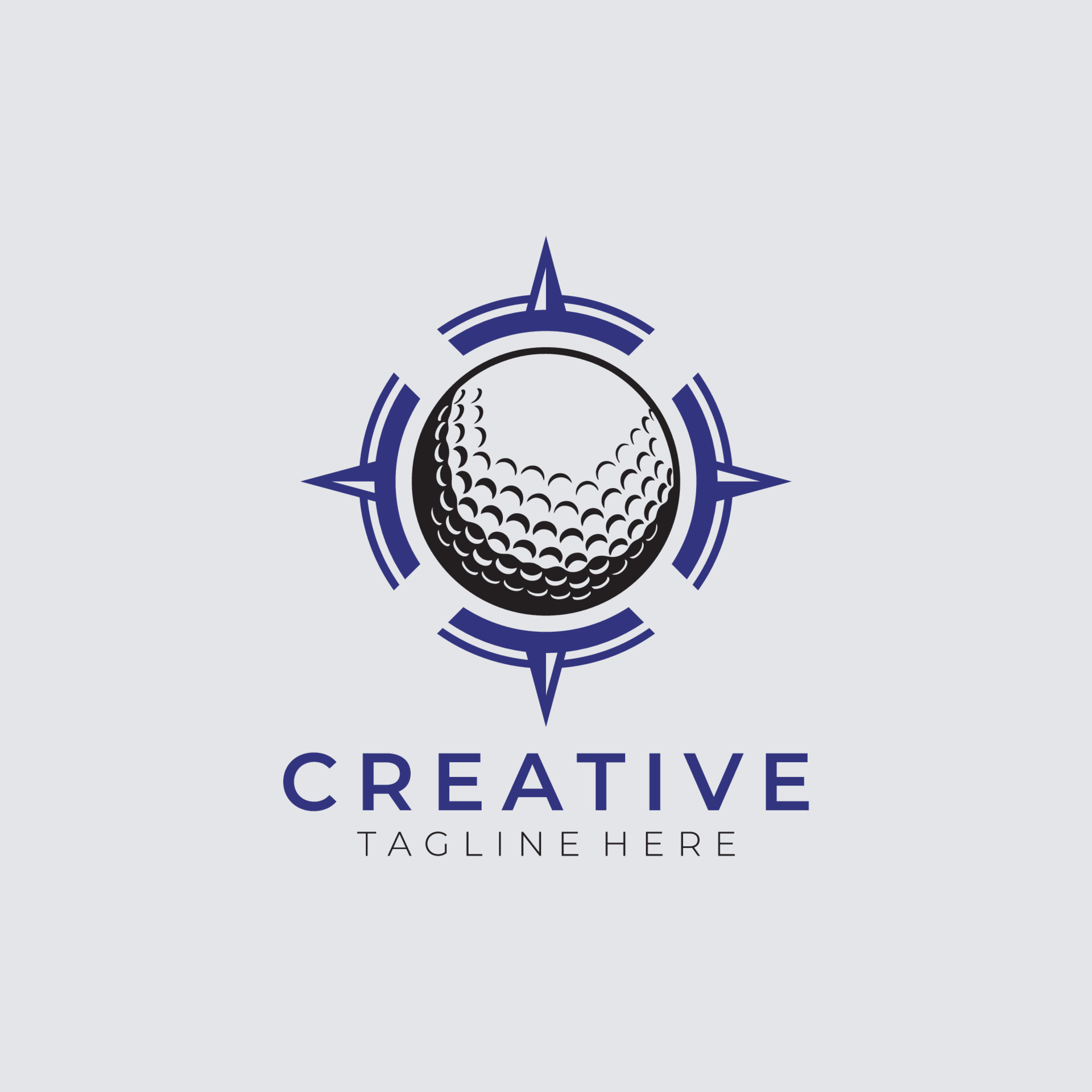 Silhouette Of A Golf Ball Vector Illustration 22444226 Vector Art At