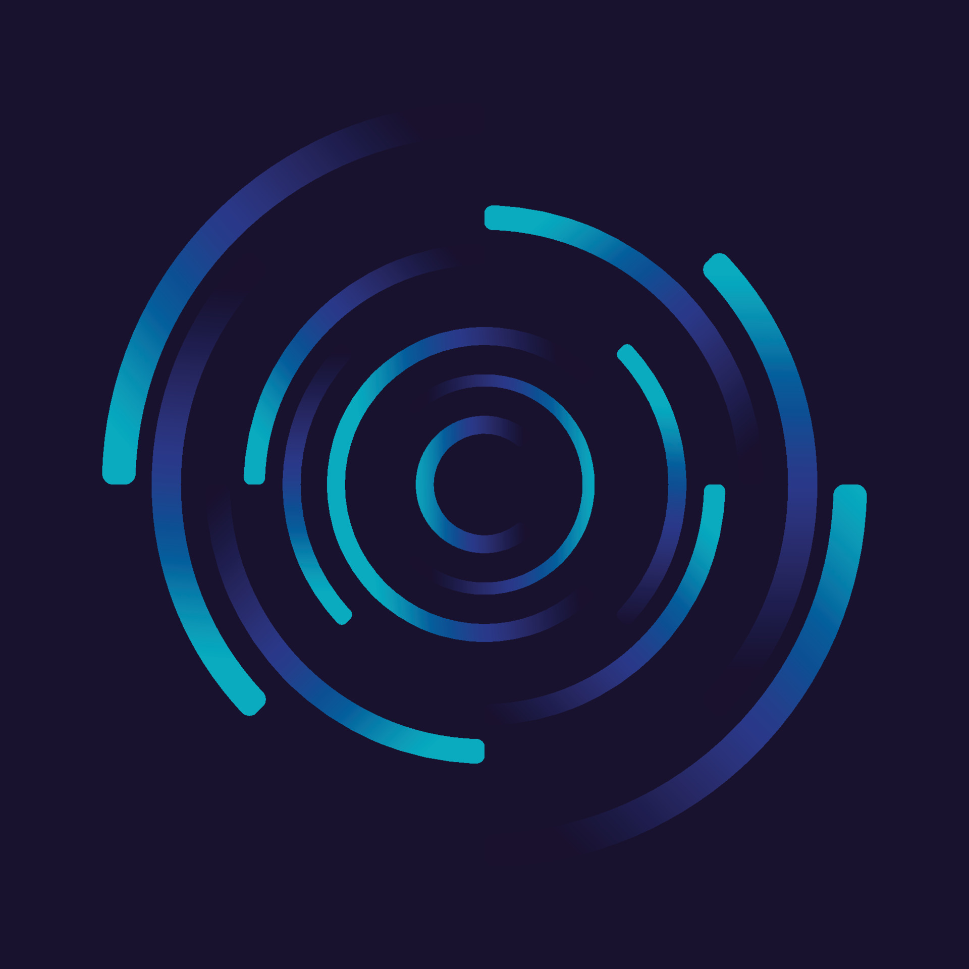 Creative Connection Icon Logo Design Circular Network Data Geometric Structure Dot And Line