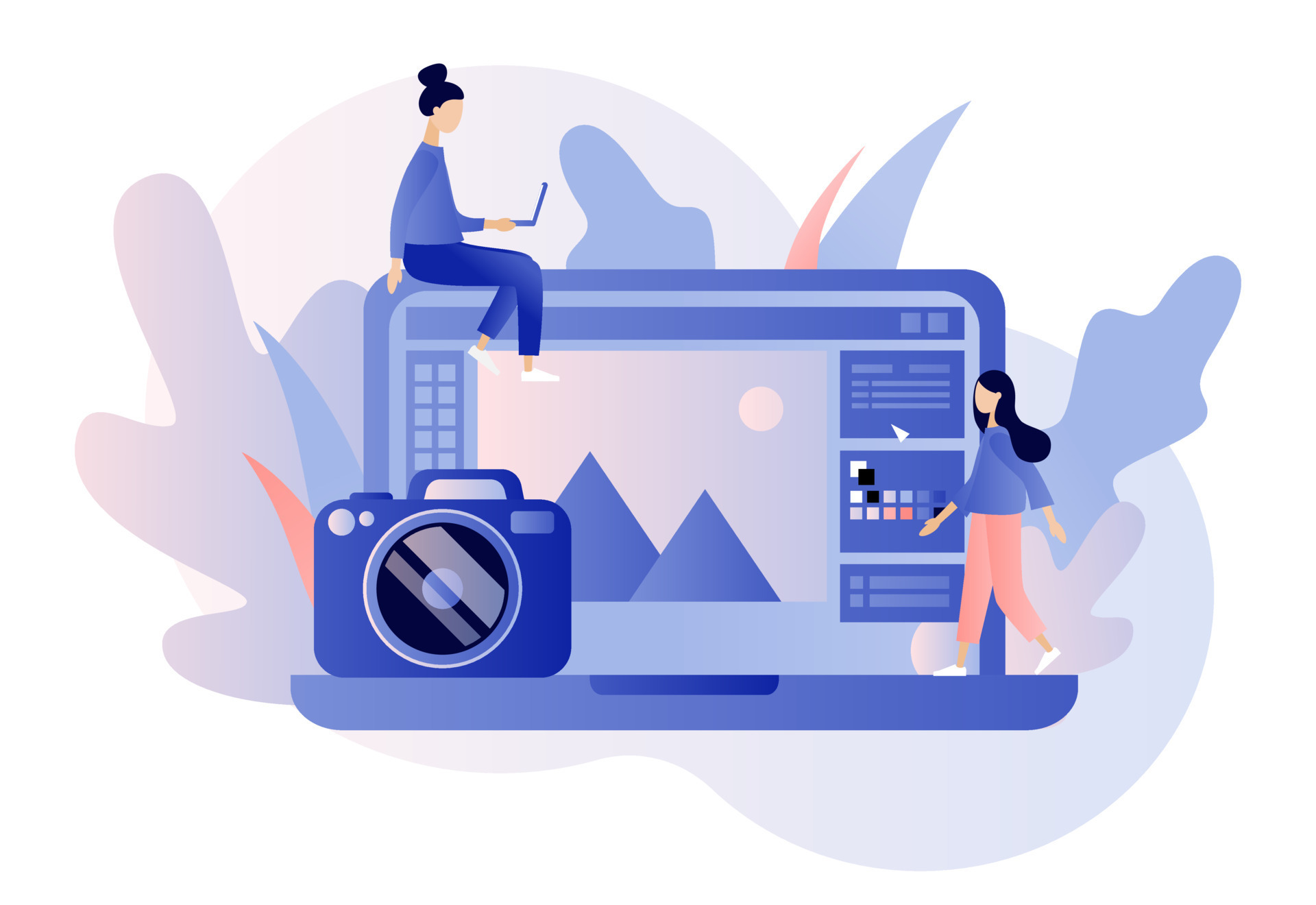 Photography concept. Photography workshop, processing workshop, photo ...