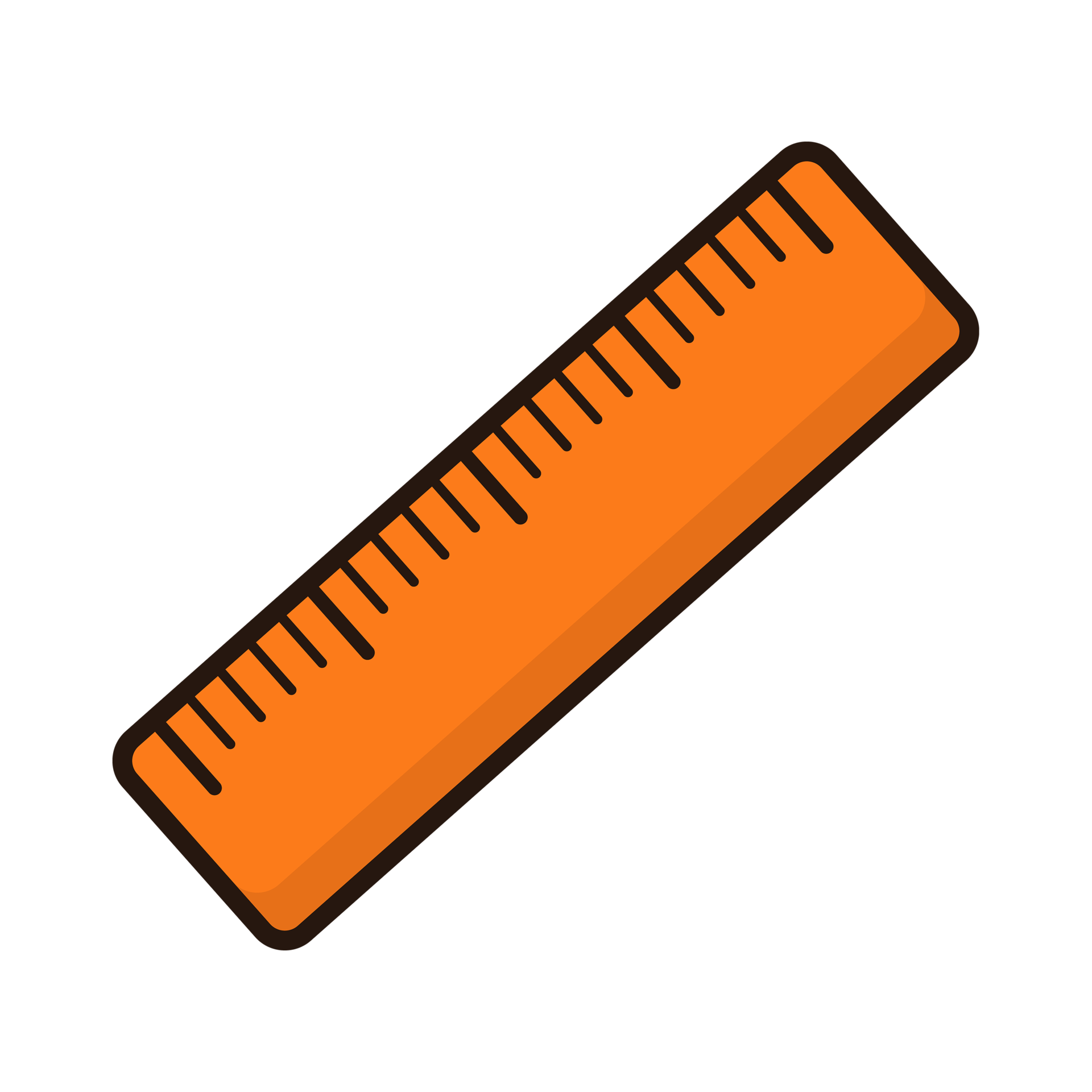 Illustration of Orange Ruler 22448544 PNG