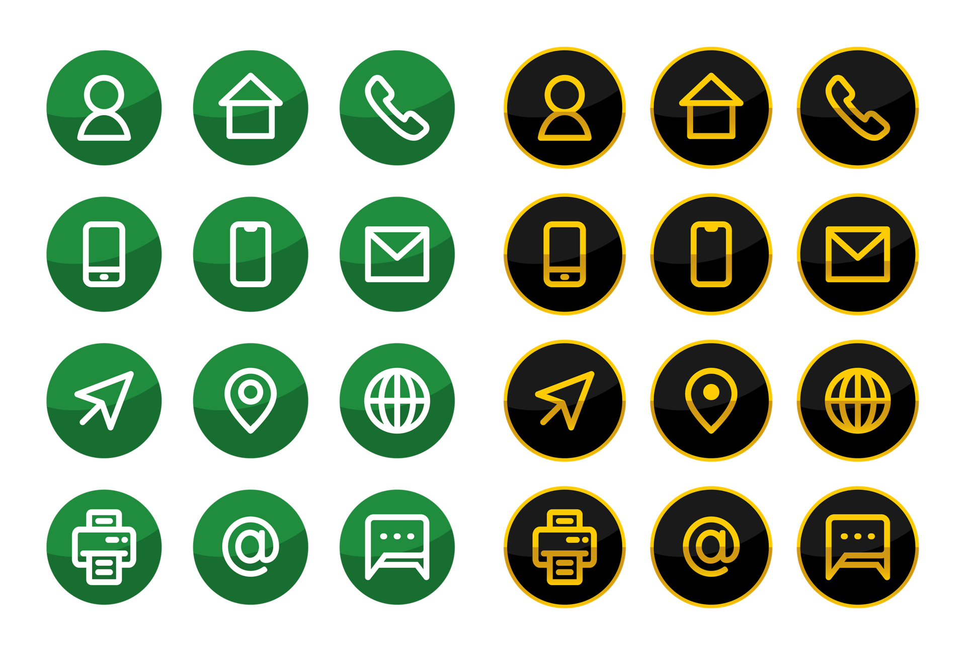 Business Card Icons Circles Gallery 22448551 PNG