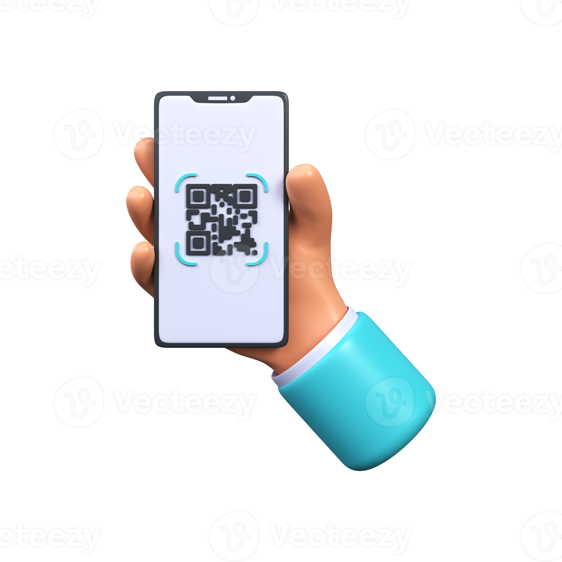 Scanning A Qr Code On A Smartphone Qr Code For Payment The Mobile Phone Scans The Qr Code 3d