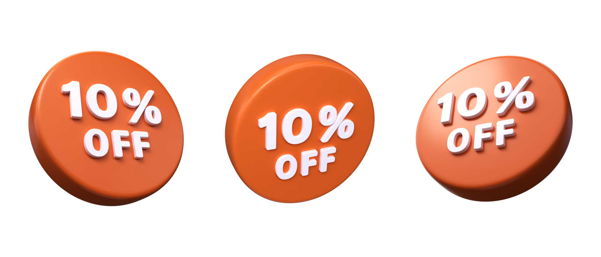 10 Percent Discount On Sale Discount Offer Price Sign 3d Render