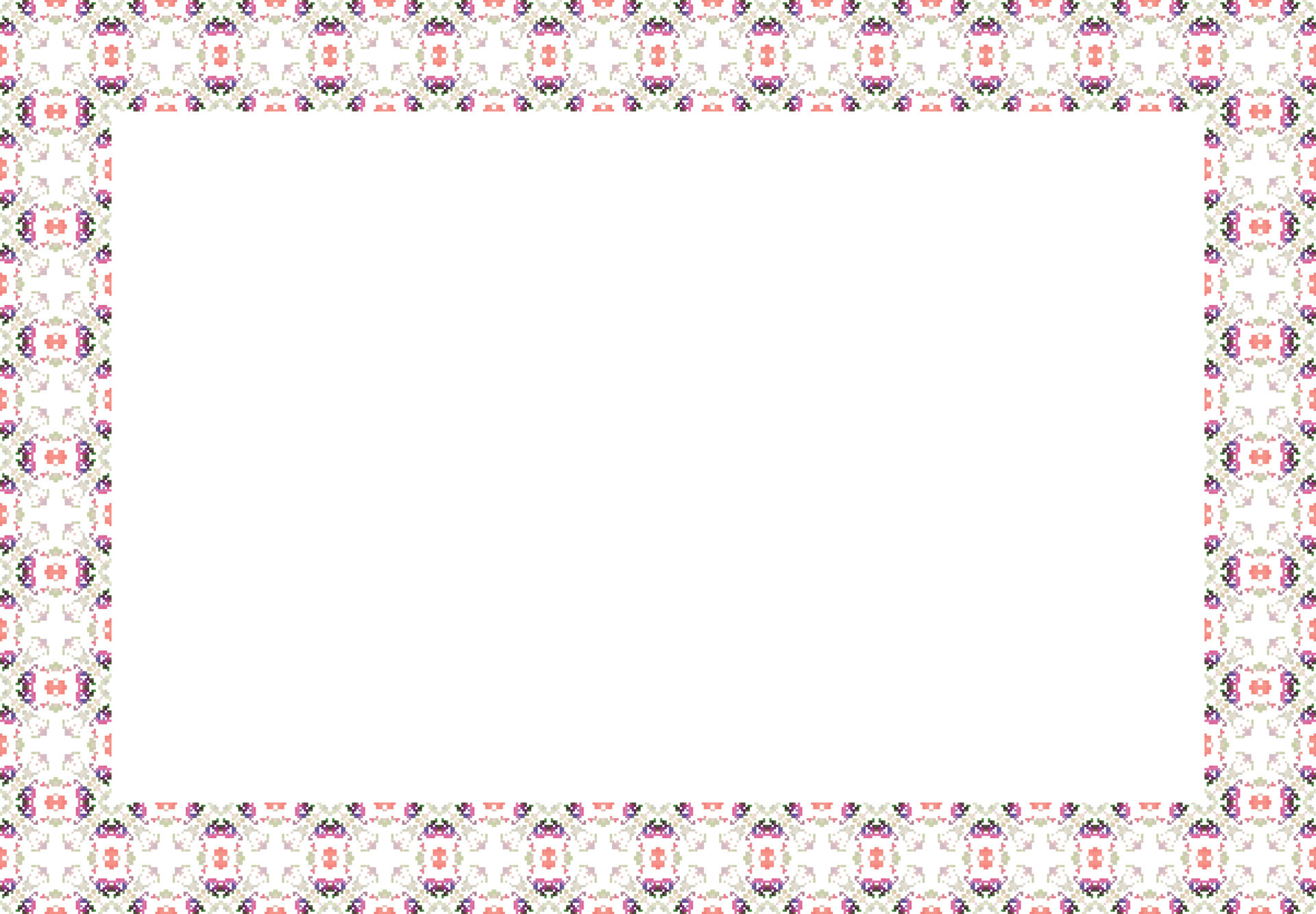 Decorative Frame With Floral Pattern Elegant Element For Design In Eastern Style Place For