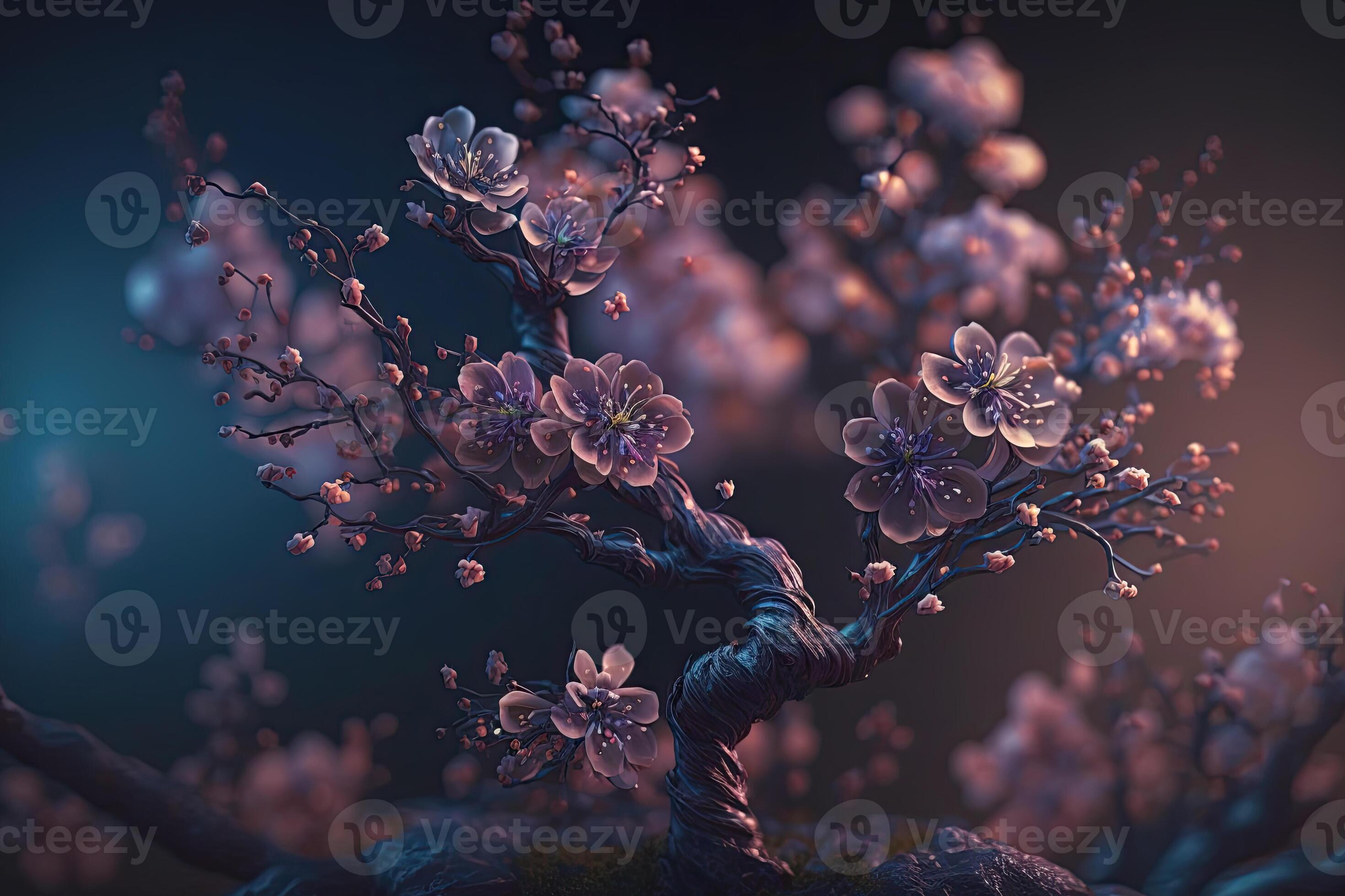 Spring blossom. Beautiful flowers blooming tree branch. Fresh spring ...