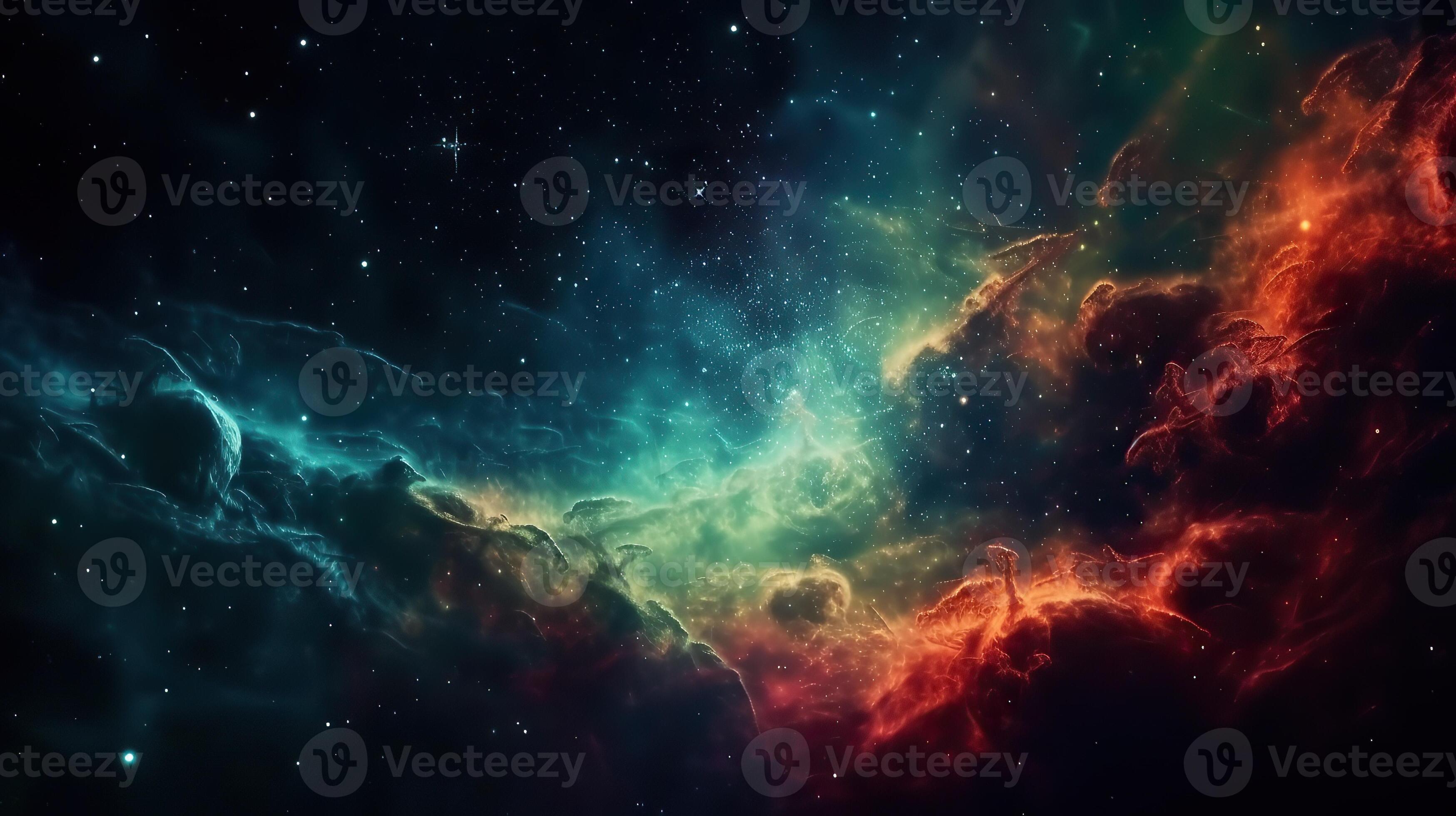 Galaxy and Nebula. Abstract space background. Endless universe with stars and galaxies in outer ...