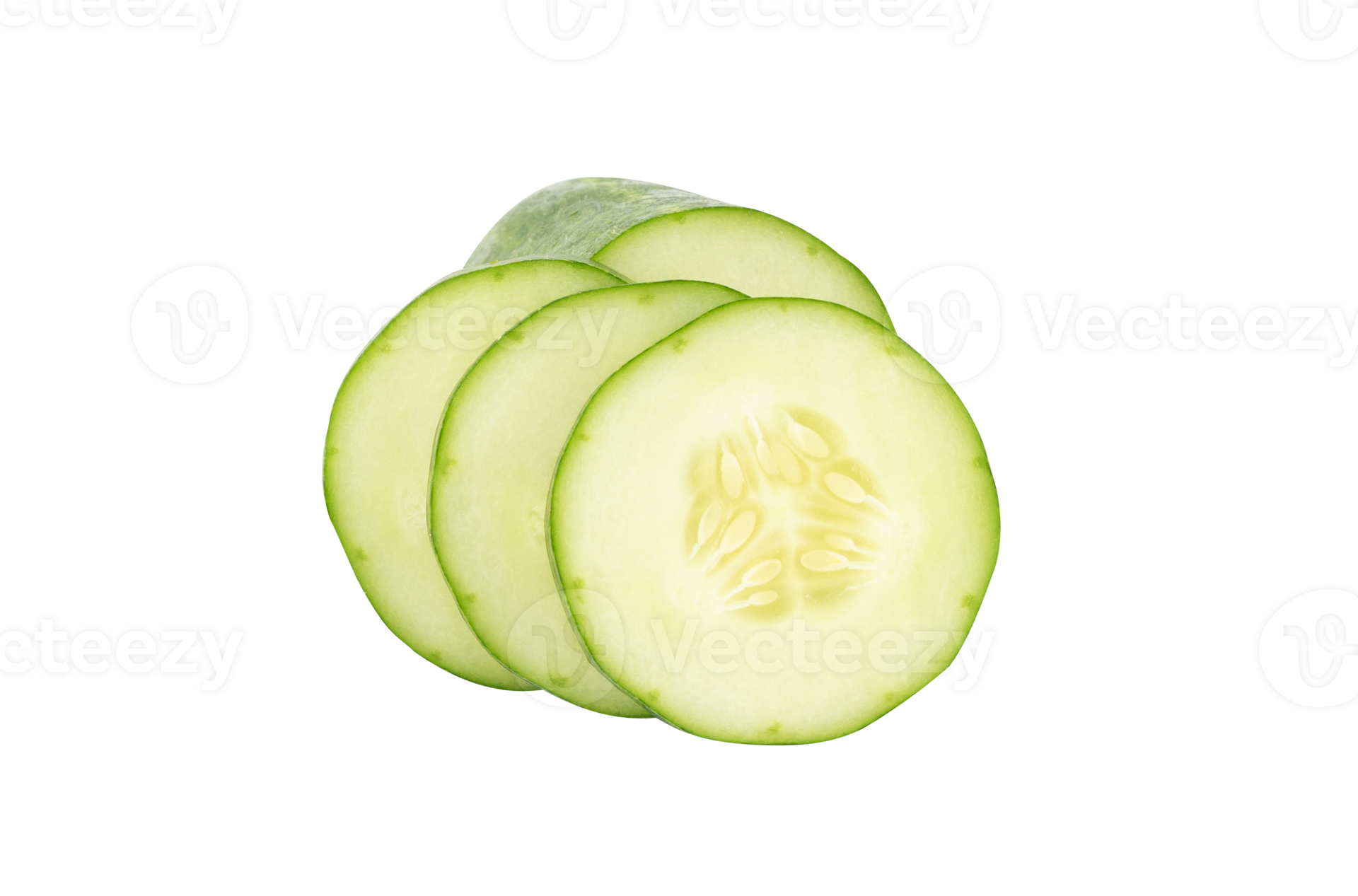 Group Of Slice Cucumber Isolated 22453252 Png