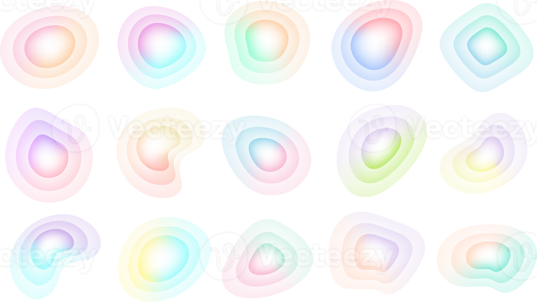 Set of gradient liquid color fluid shapes. Abstract blur free form ... Set of gradient liquid color fluid shapes. Abstract blur free form ...